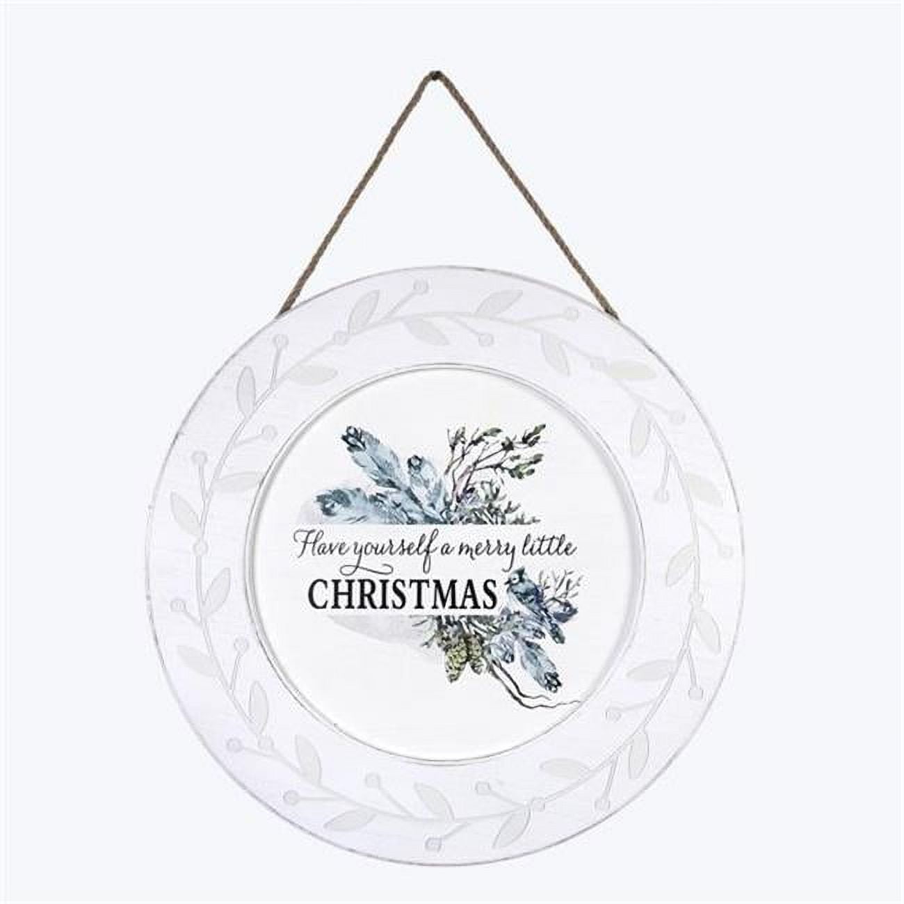 Youngs 92701 Wood Christmas Wall Sign with Jute Hanger - Walmart.com