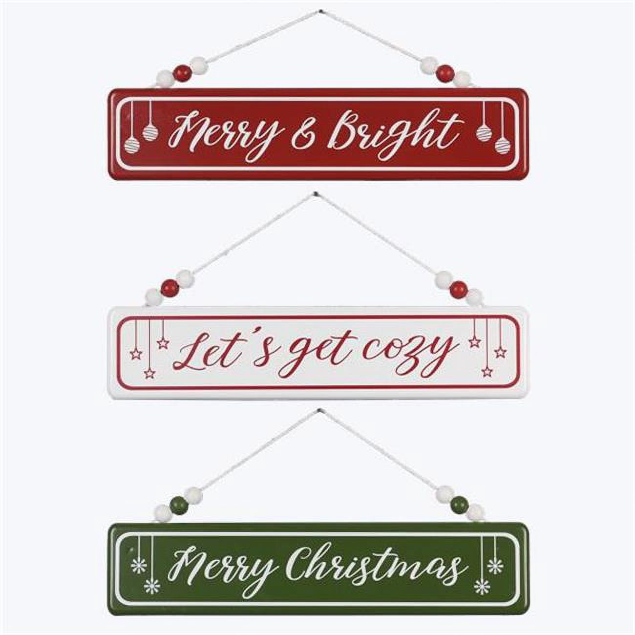 Youngs 92769 Metal Christmas Wall Sign, Assorted Color - 3 Piece ...