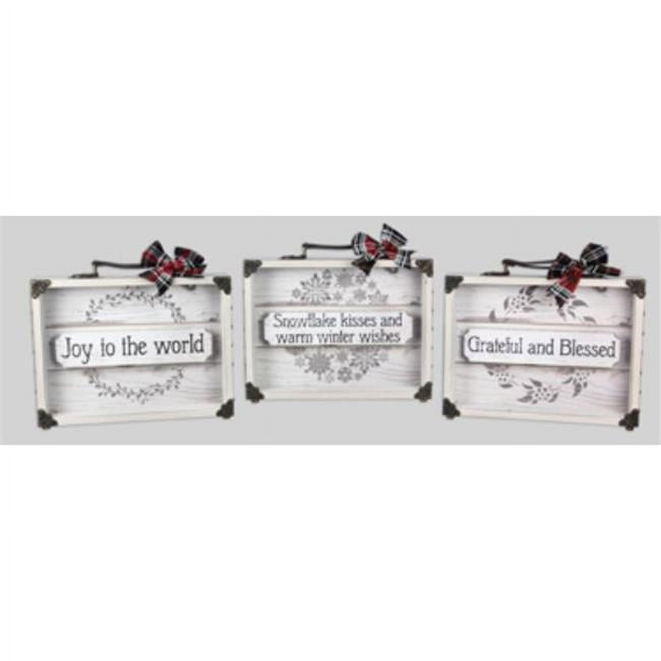Youngs 98316 Christmas Suitcase Shadow Box Sign, Assorted Color - 3 ...