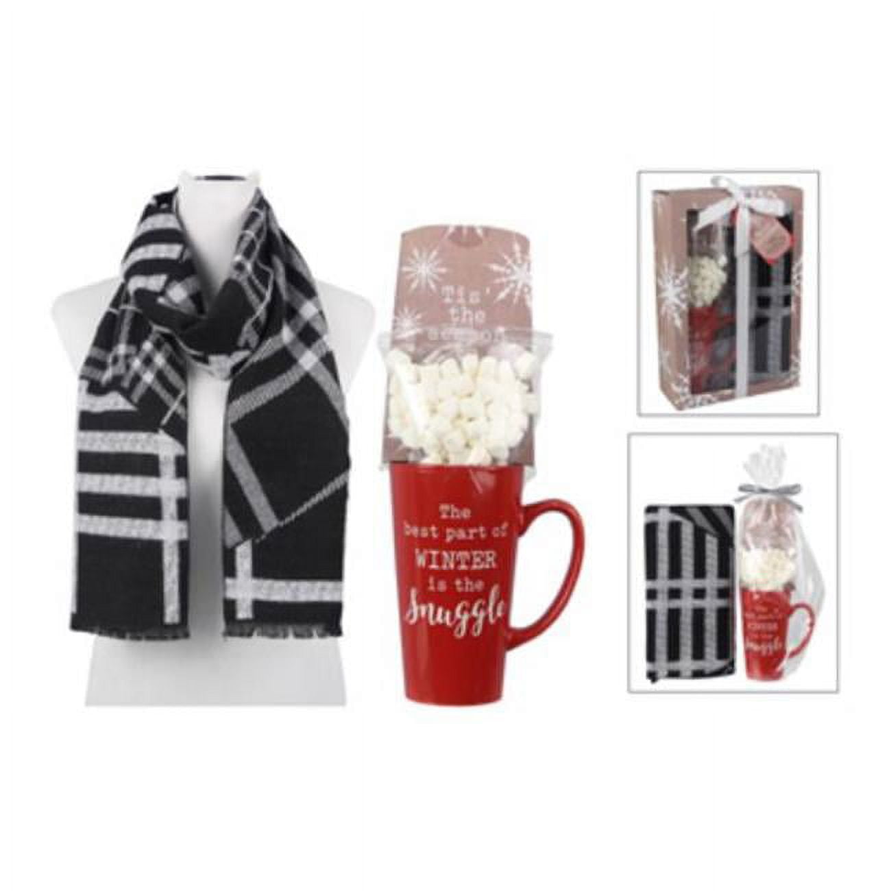 Youngs 99555 Christmas Mug Scarf Gift Set - Walmart.com