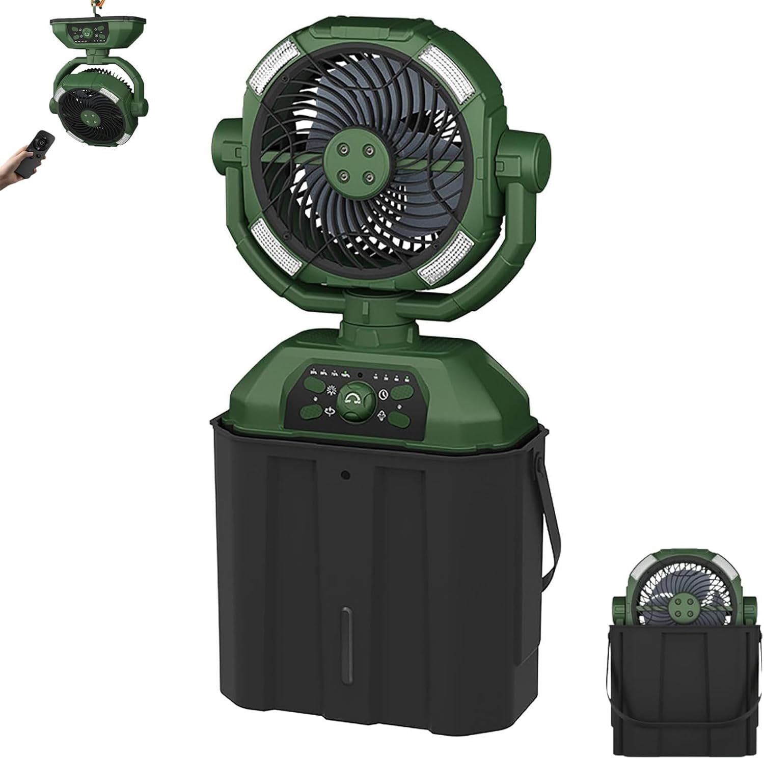 Youngsa Portable Misting Fan, Remote Outdoor Control Camping Fans ...