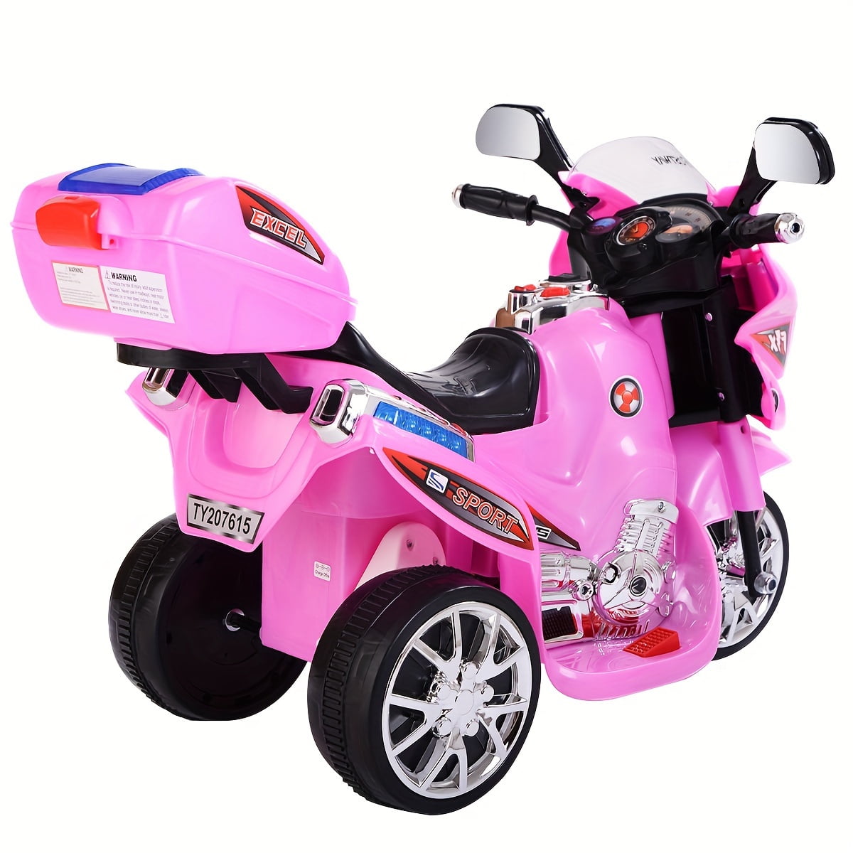 Youngsters Ride-On Motorcycle - 3 Wheels, 6V Battery Powered Electric ...