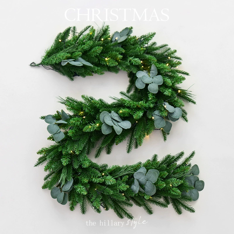 YoupWaven 6Ft Christmas Lighted Garland Decor, PE Christmas Garland ...