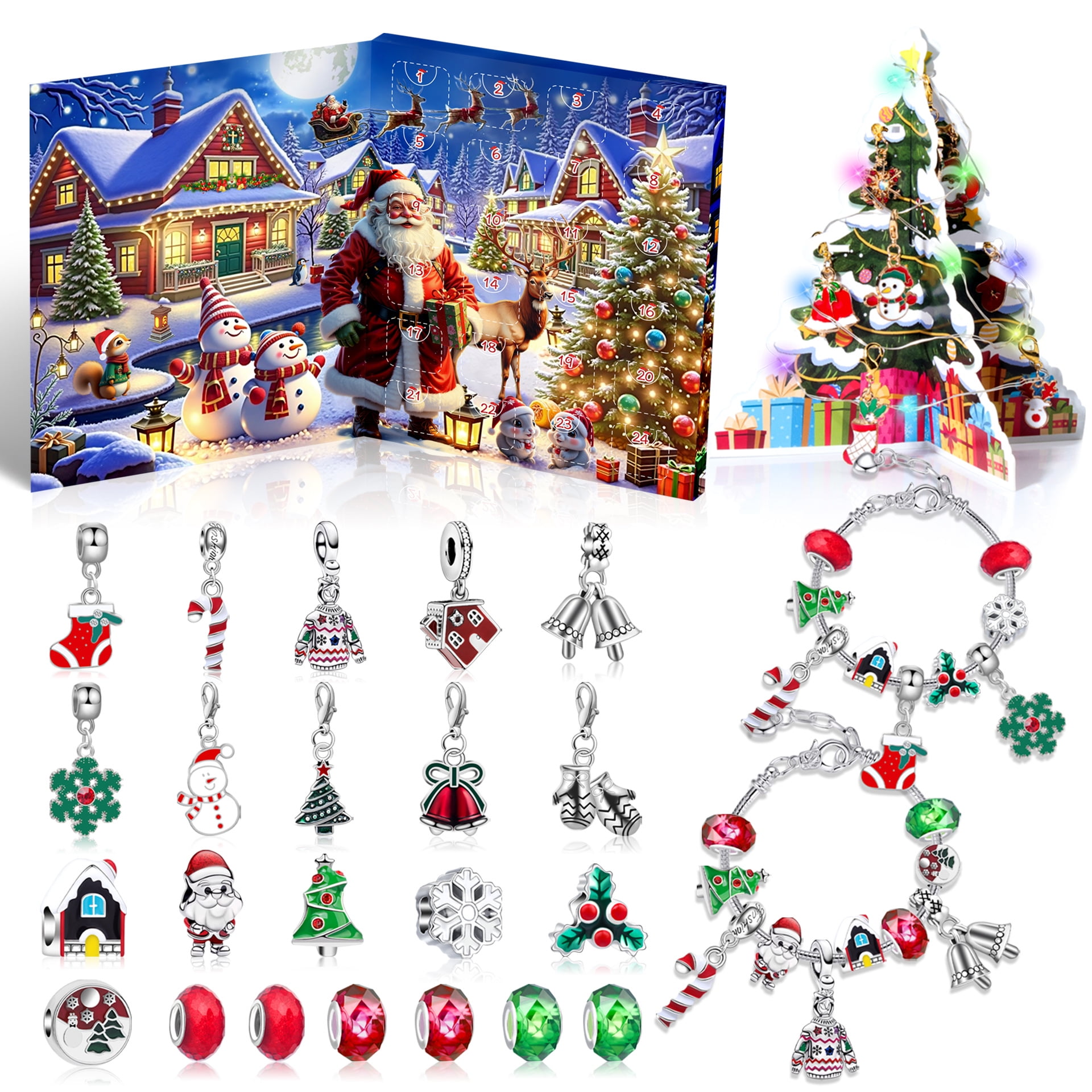 YoupWaven Christmas Bracelet Advent Calendar 2025, Jewelry Making Kits ...