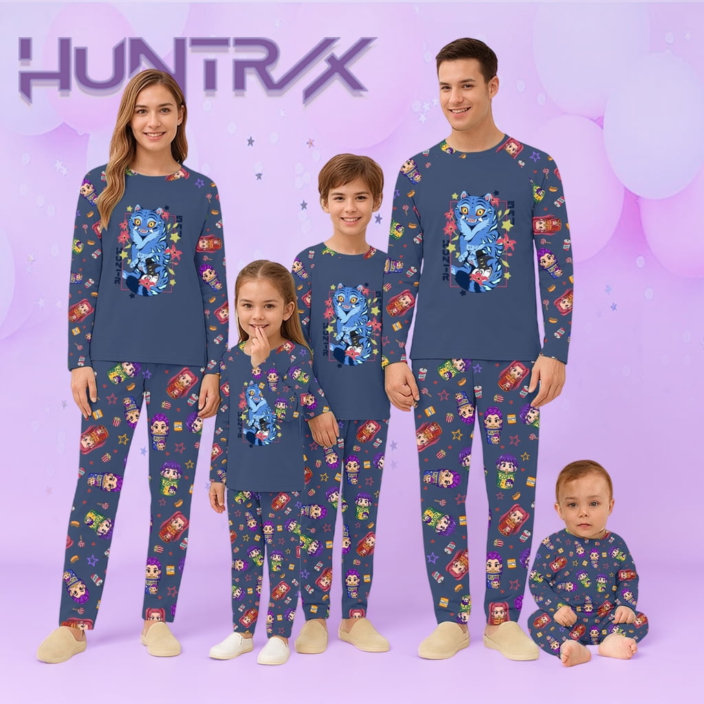YoupWaven Demon Matching Pajamas Set with Long Sleeve Tops and Pants ...
