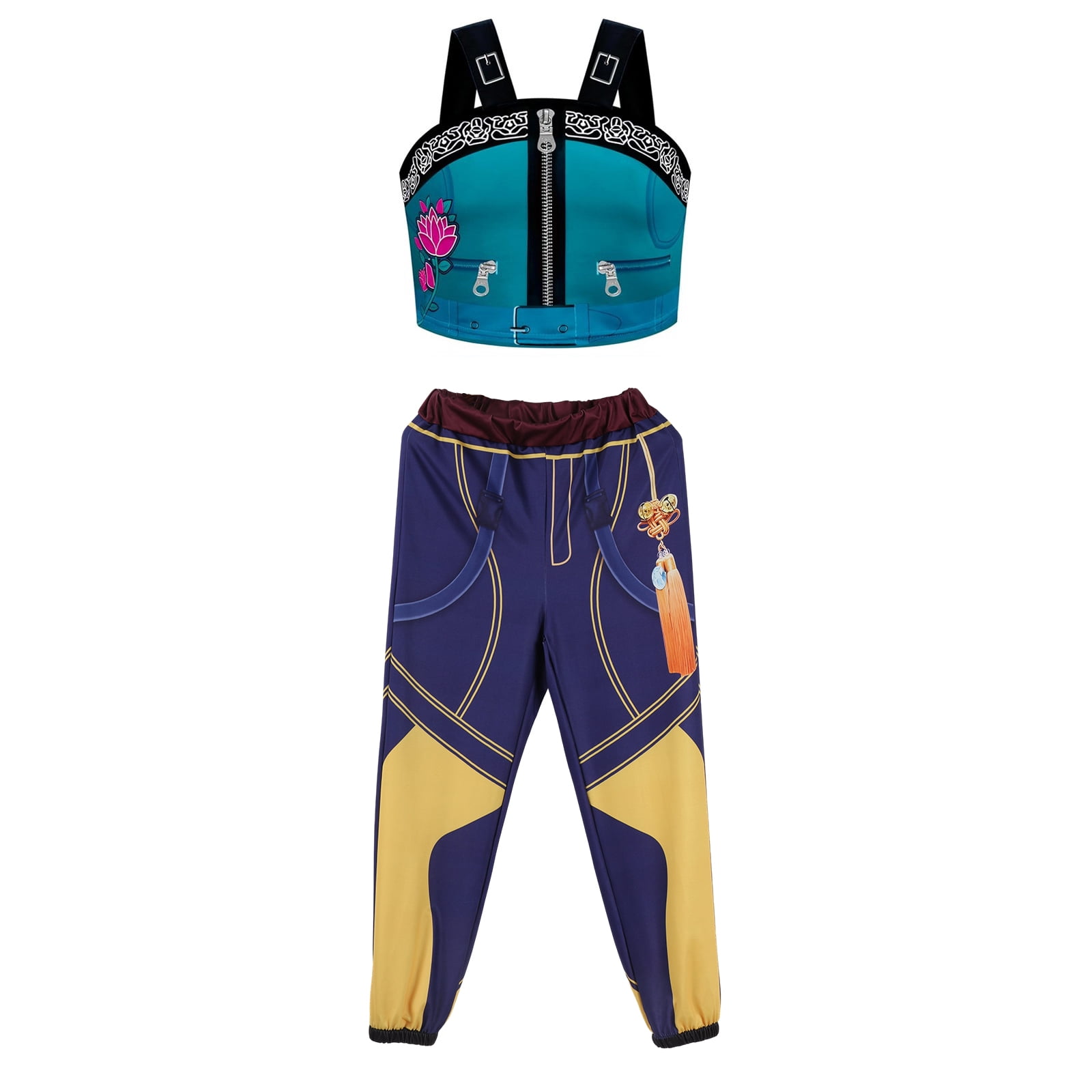 YoupWaven Demon Pop Singers Hunters Outfits, Trendy Vest and Long Pants ...