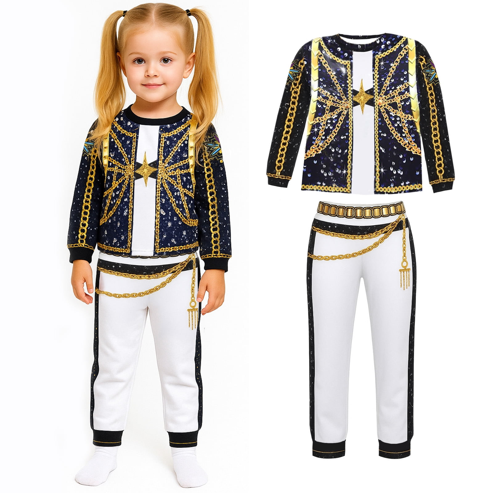 YoupWaven Girls Demon Outfits Full Set Outfits Dance Stage Wear ...