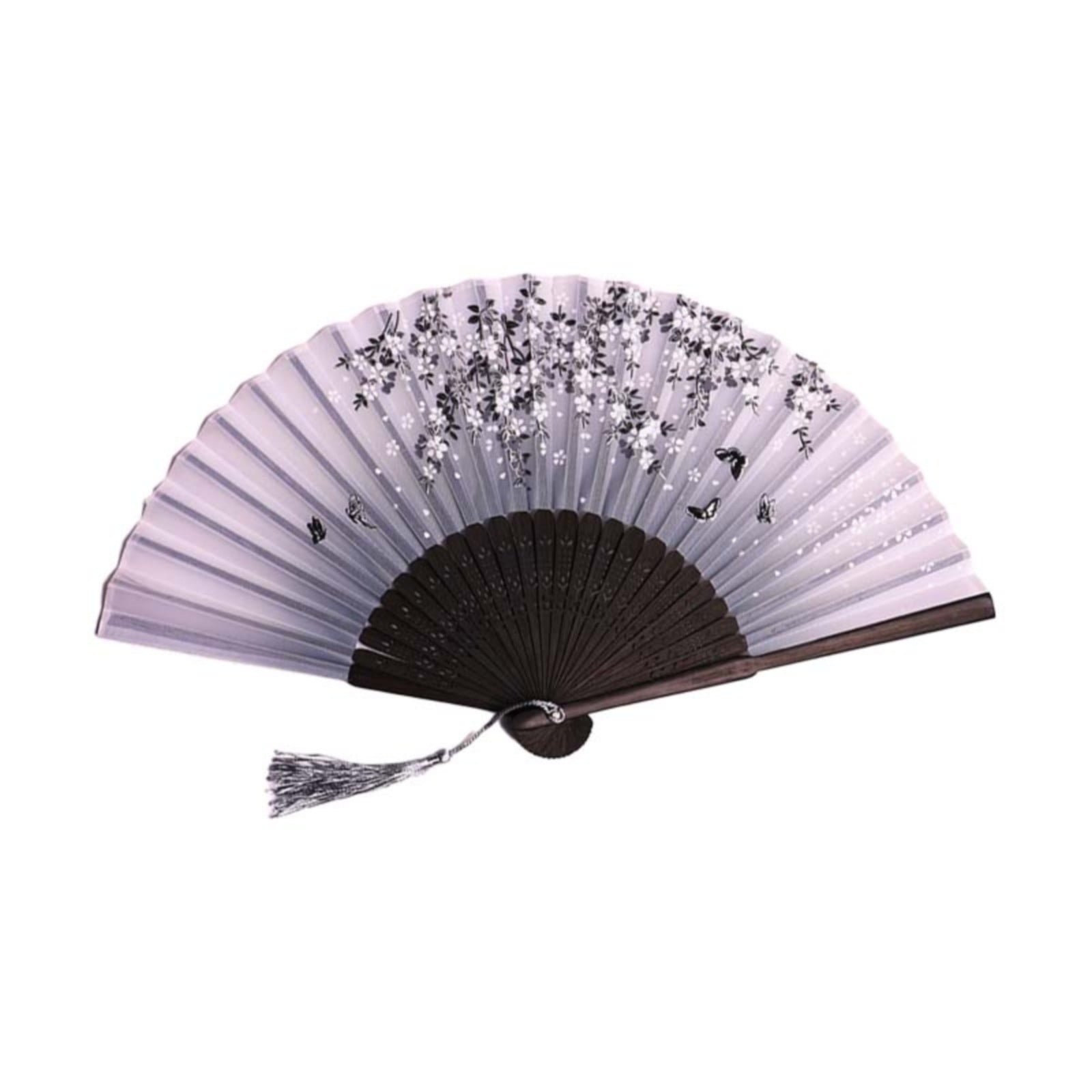 Youpineg Fans Folding Hand Fan for Women Silk Handheld Folding Fan ...