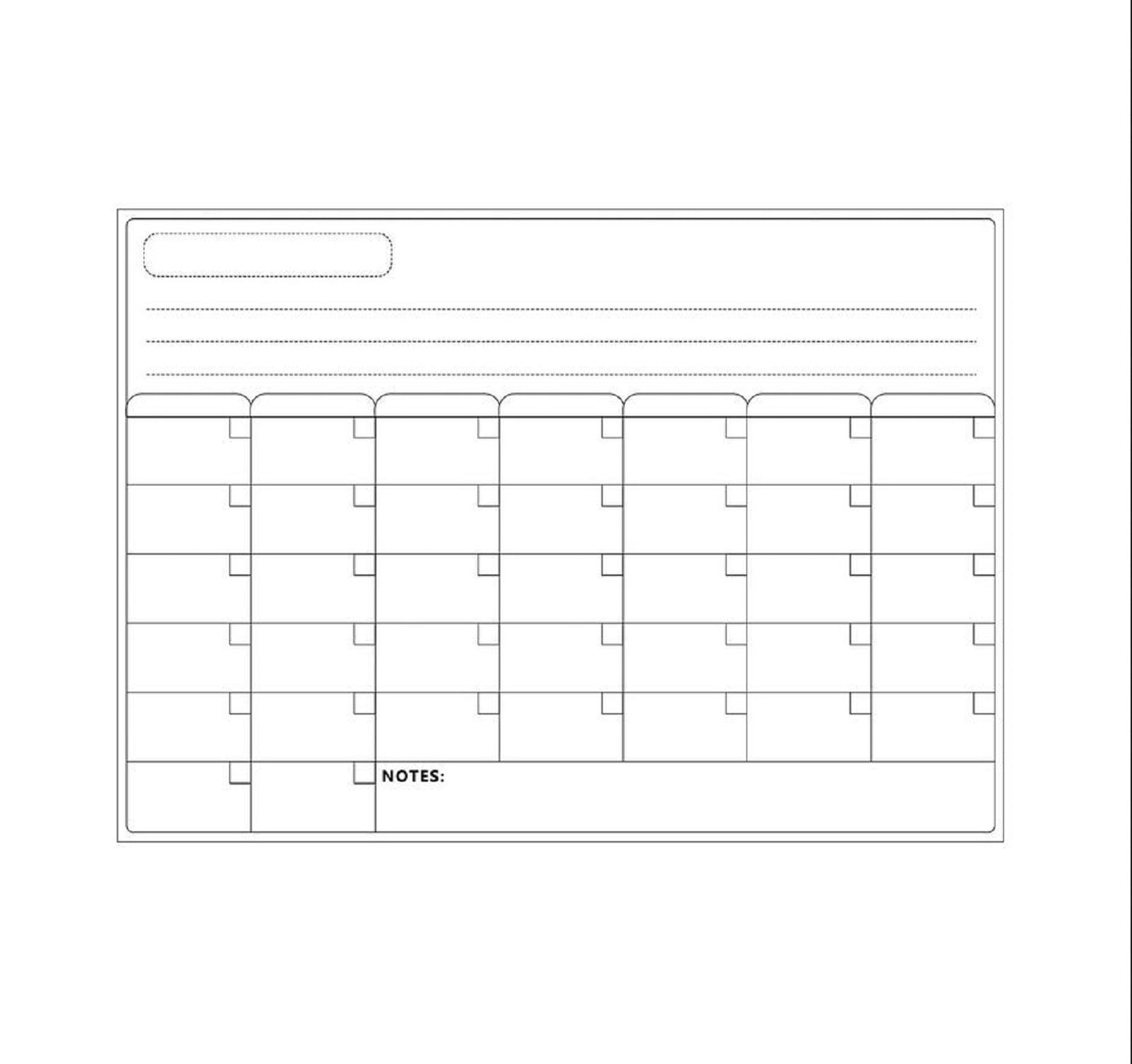 Youpineg Stickers Monthly 5Ml Erasable and Refrigerator Calendar Set ...