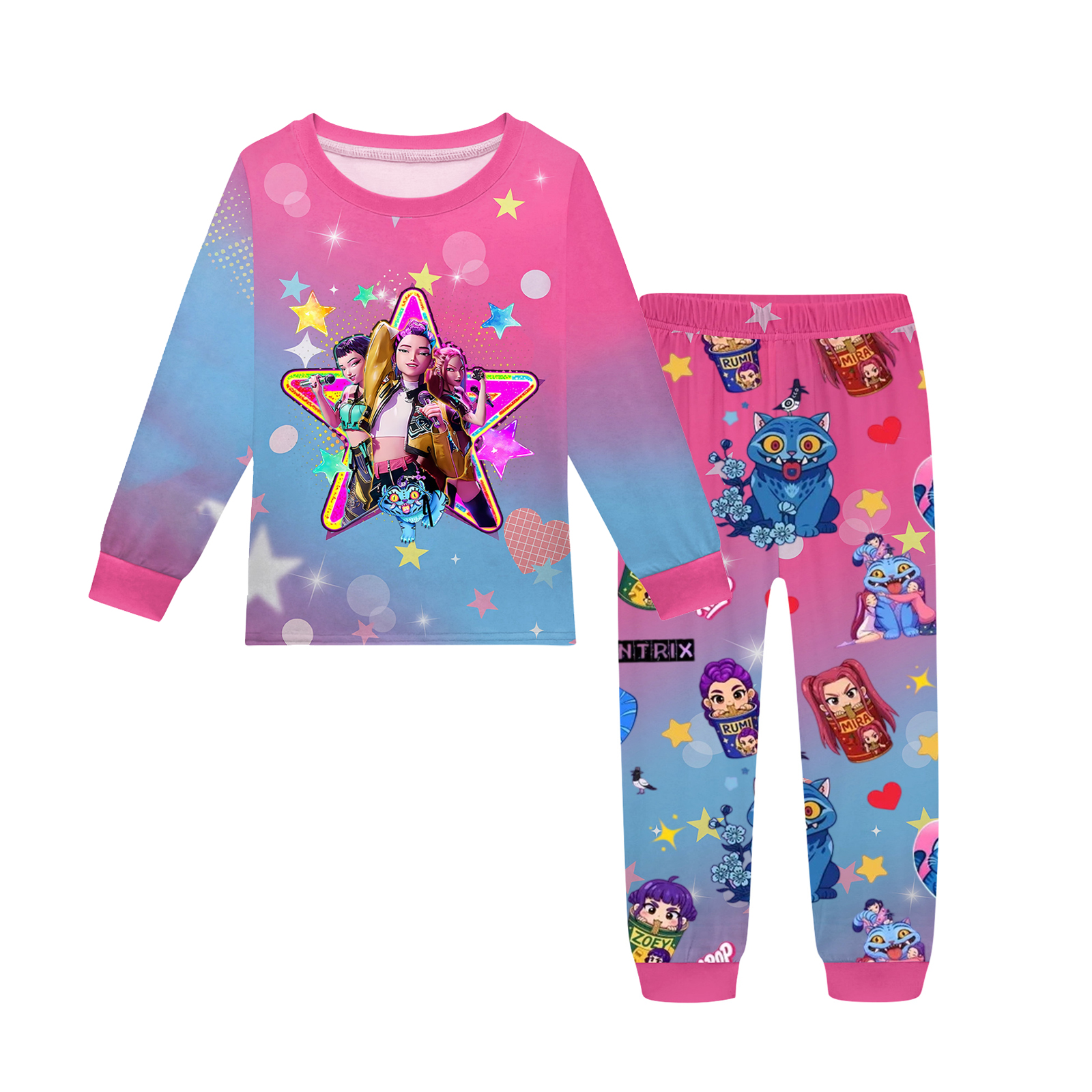 Youpwaven Demon Pop Singers Hunters Matching Pajamas Set, Long Sleeve ...