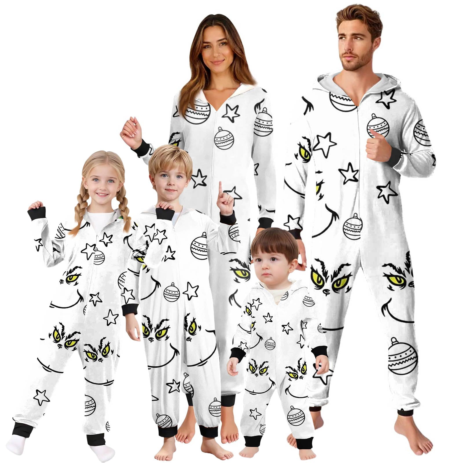 Youpwaven Grii'nch Matching Pajamas, Grii'nch Hooded Zip Womens ...