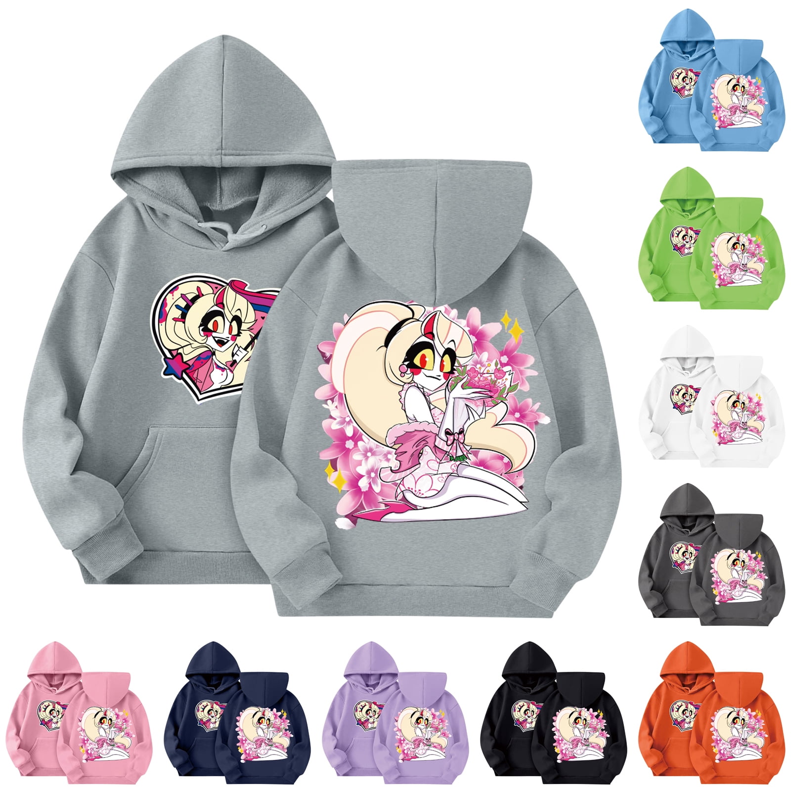 Youpwaven K'i'ds Cartoon Hoodies - Long Sleeve Pullover Cartoon Figure ...