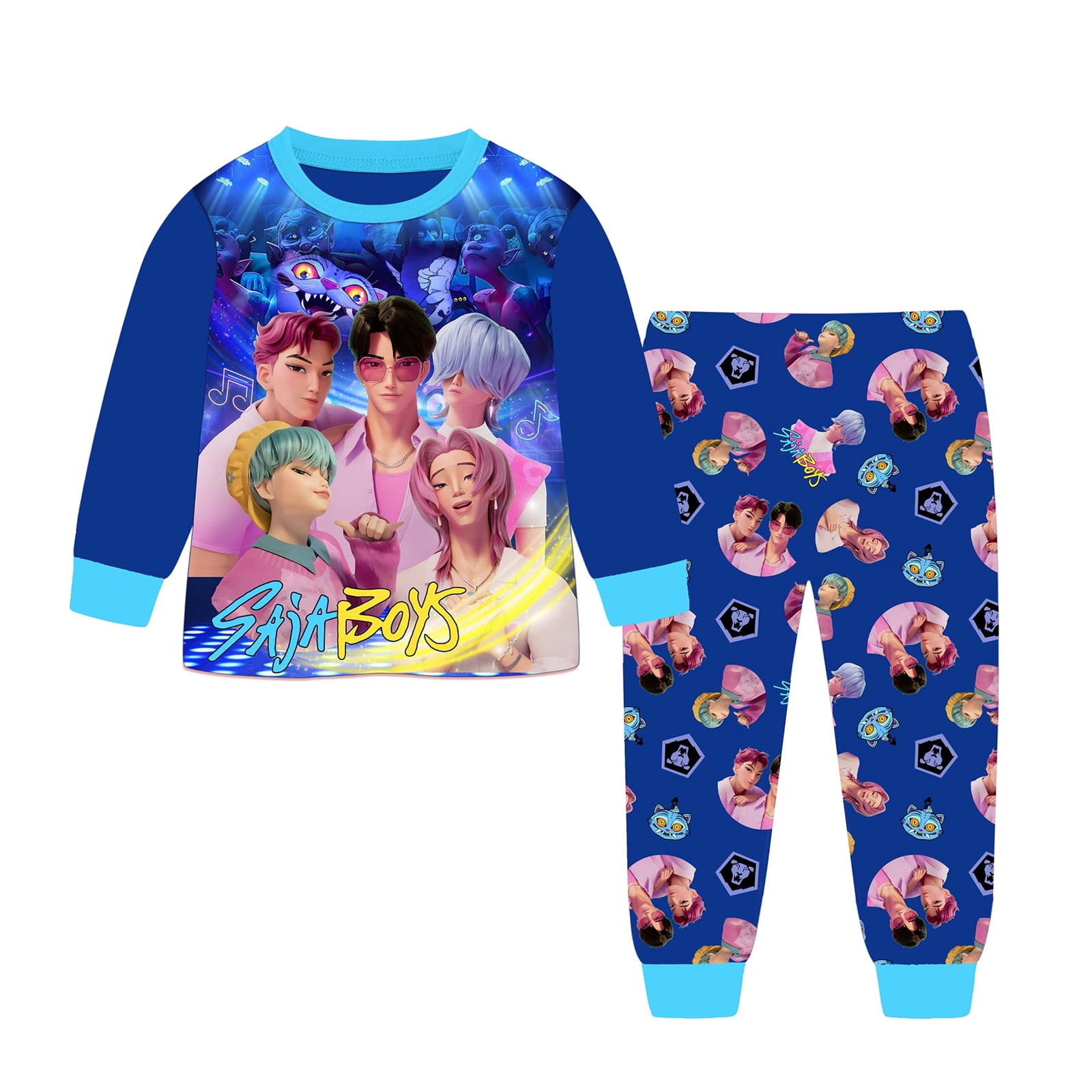 Youpwaven Ki’ds De~mon Singers Hu~nters Pajamas Sets for Gi’rls Bo’ys ...