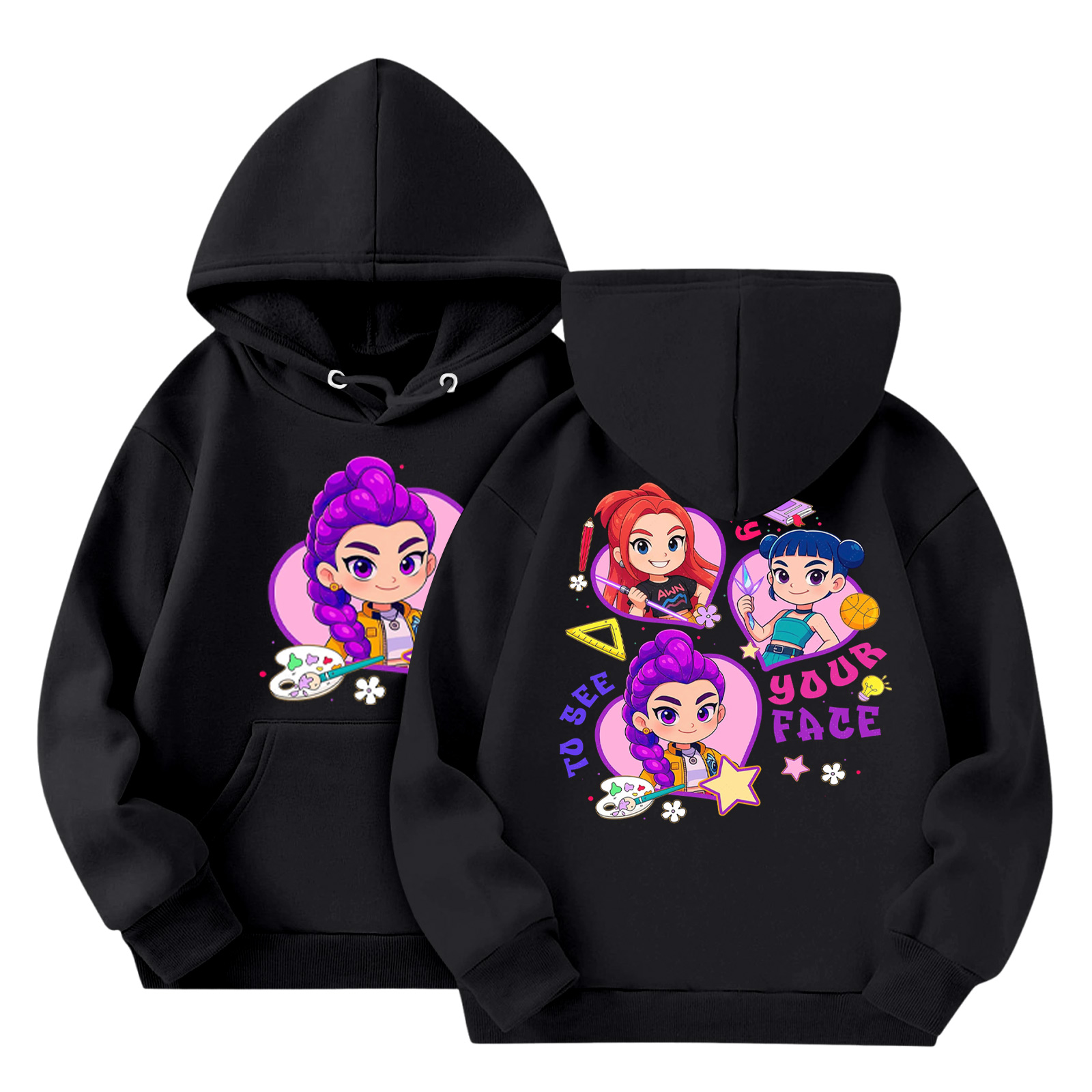 Youpwaven Pop Singers Hoodies, Long Sleeve Oversized Pullover ...