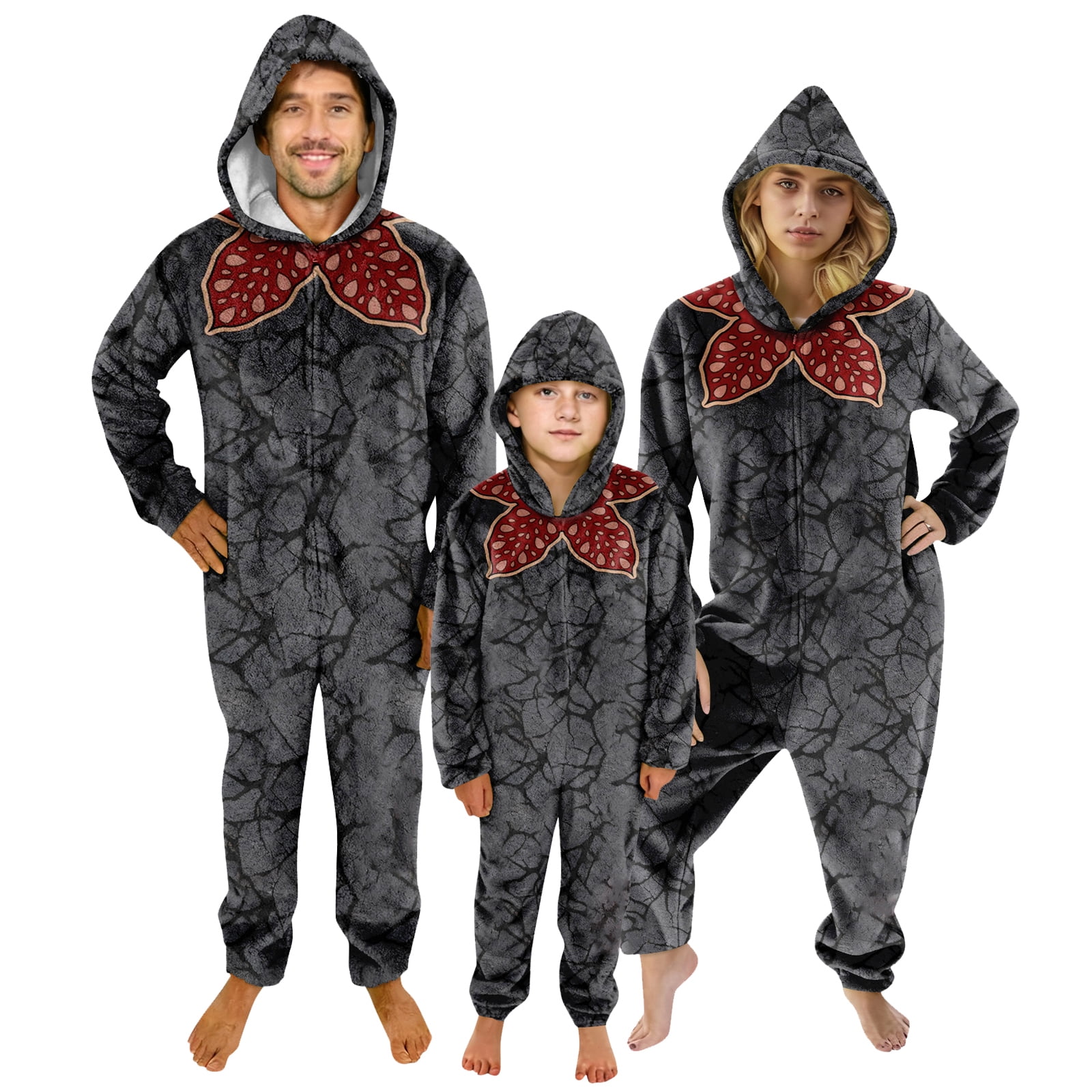 Youpwaven Stranger Fleece Hooded Things Demogorgon Christmas Onesie ...