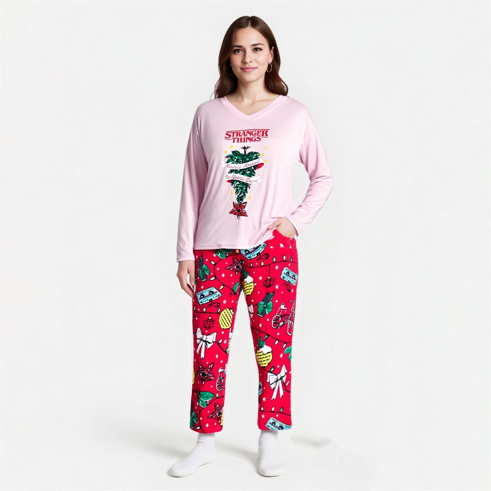 Youpwaven Stranger Women's and Women’s Plus Things Pajamas Sets Top and ...