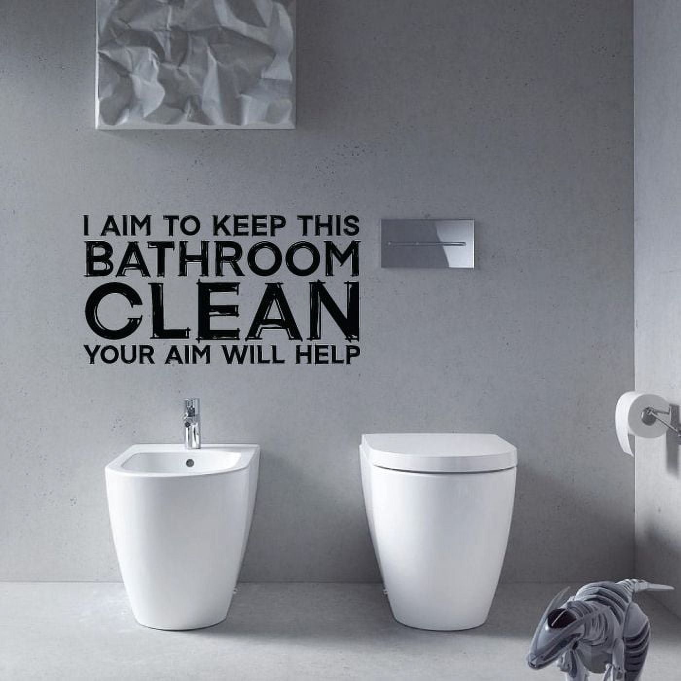 Your Aim Will Help - Bathroom Quote Vinyl Wall Art Sticker Decal Home ...