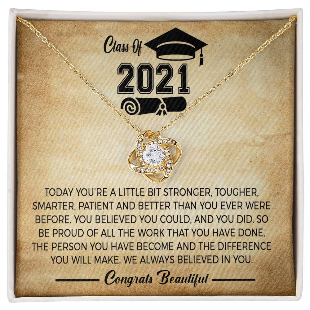 Your Beautiful Daughter's Graduation Day Necklace - Love Knot Necklace ...