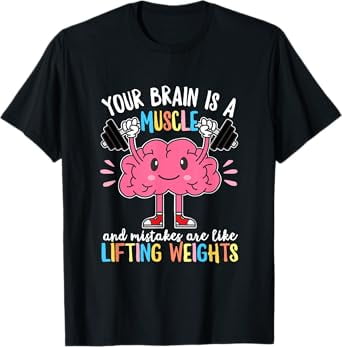 Your Brain Is A Muscle Growth Mindset Quotes Inspiration T-Shirt ...