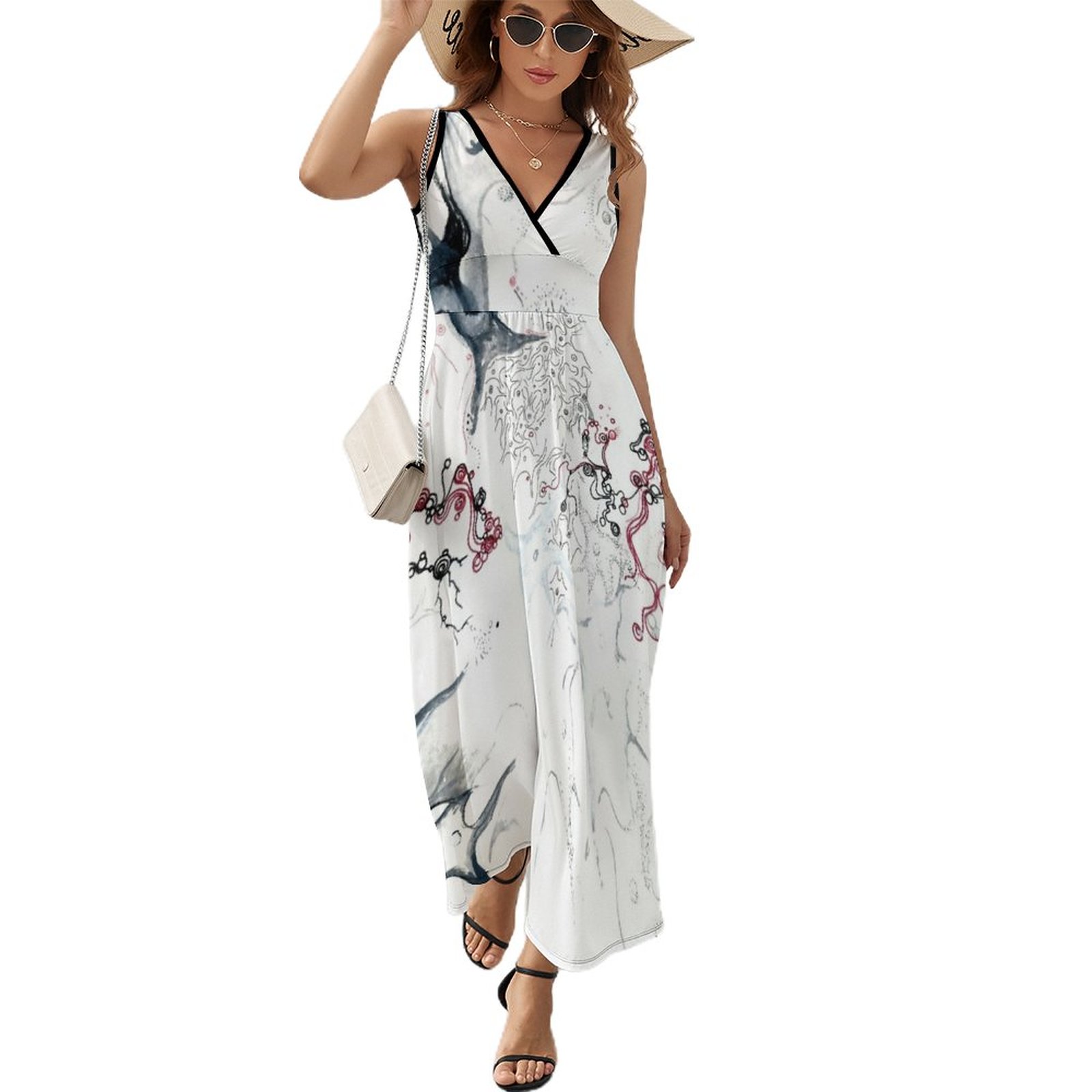 Your Brain on Surrealism Sleeveless Dress Elegant gowns cute dress long ...