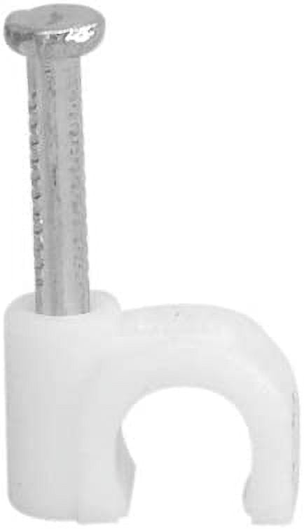 Your Cable Store 100 Pack White Ethernet / RG59 / 6mm Nail in Cable s ...