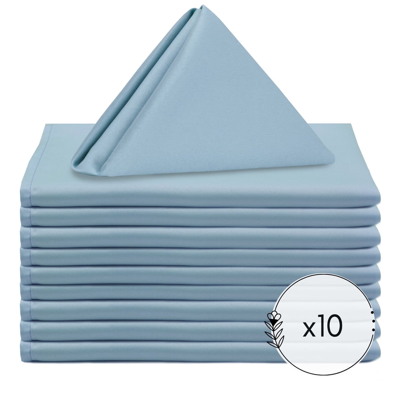 Your Chair Covers - 10 Pack, Dusty Blue 20 Inch Lamour Cloth Napkins ...