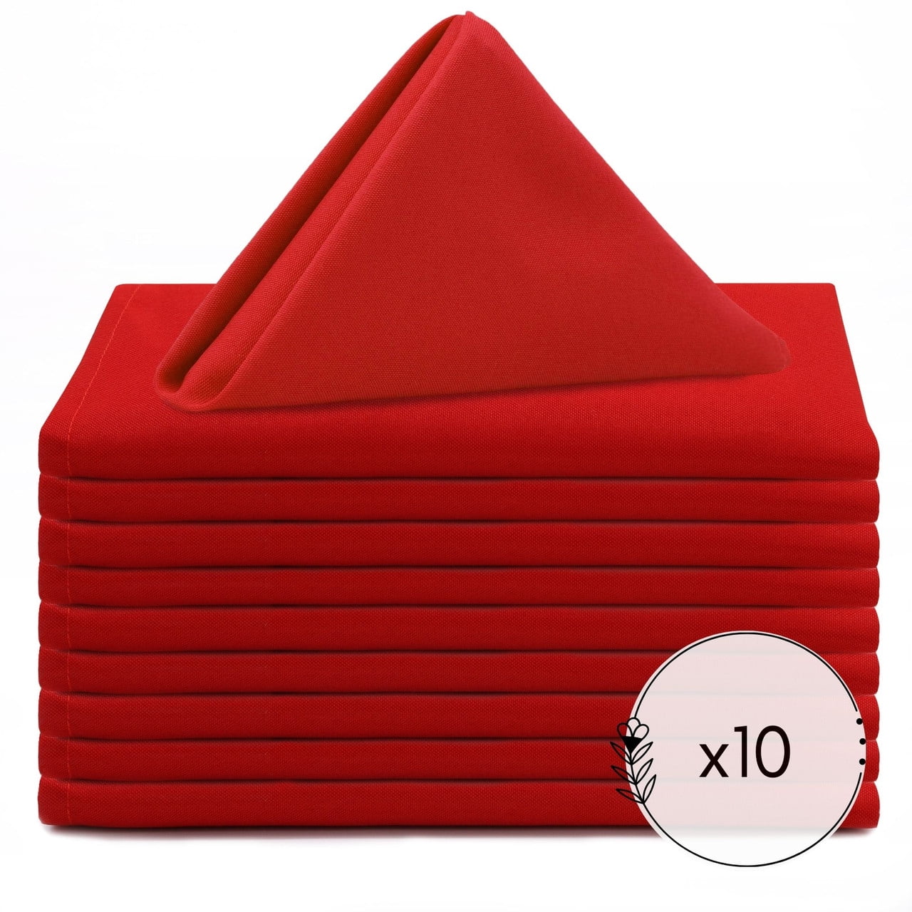 Your Chair Covers - 10 Pack, Red 20 Inch Polyester Cloth Napkins for ...
