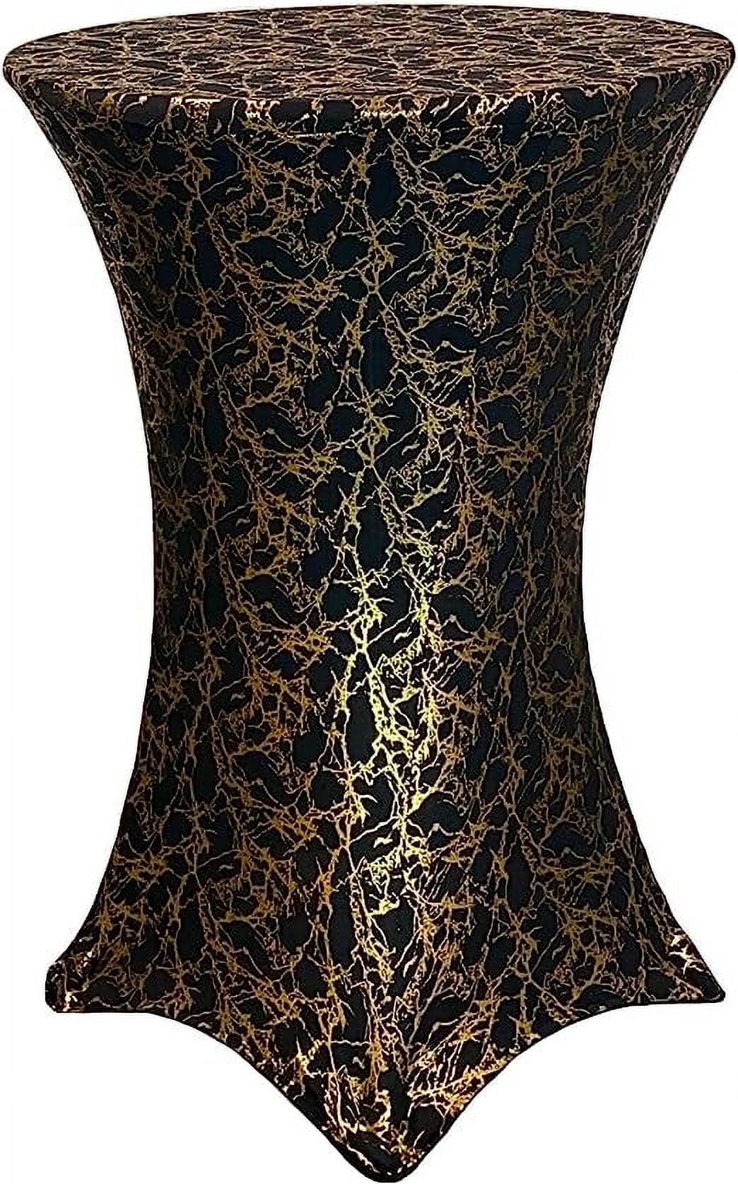 Your Chair Covers - 30 inch Highboy Cocktail Round Black Stretch ...