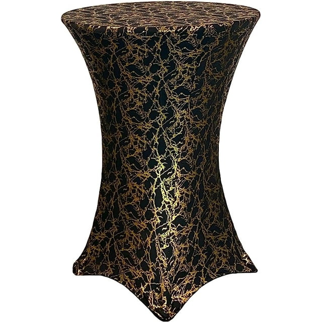 Your Chair Covers - 30 inch Highboy Cocktail Round Black Stretch ...