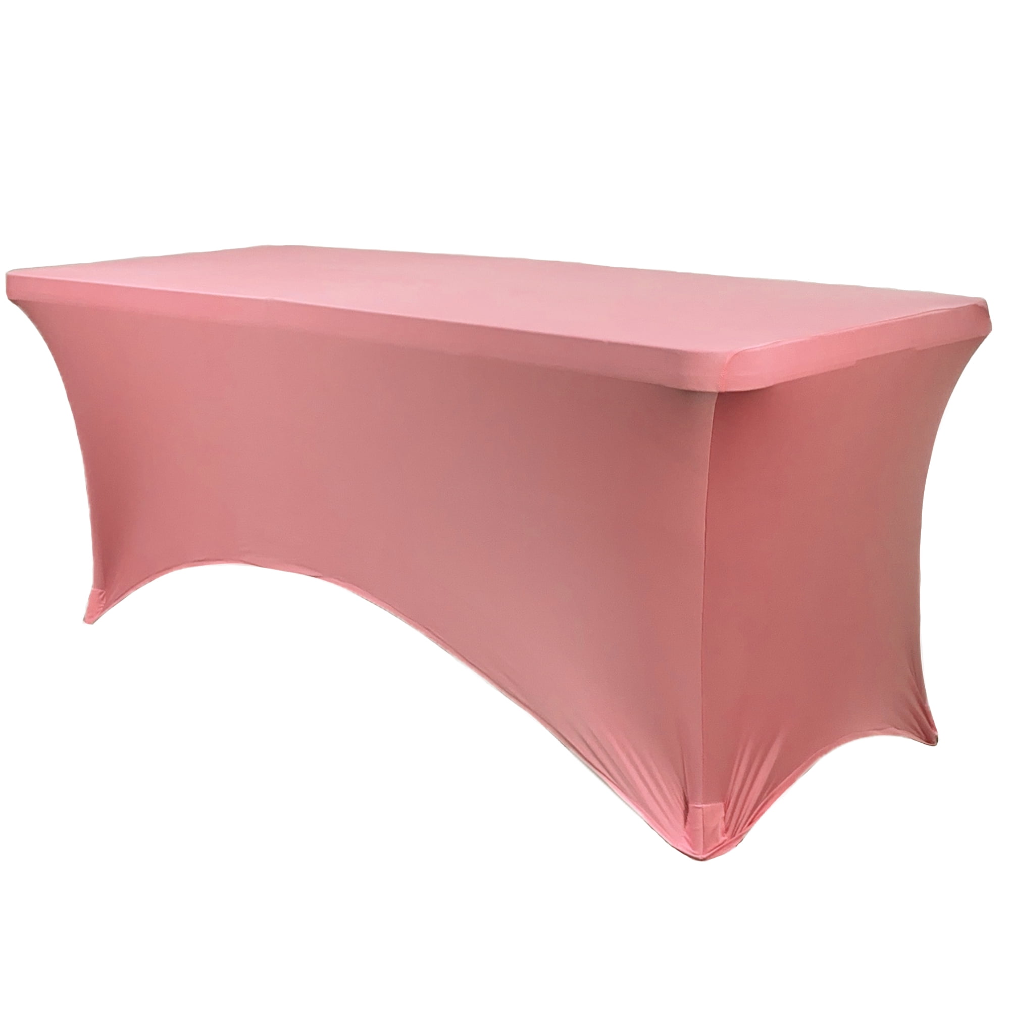 Your Chair Covers - 6 FT Durable Rectangular Spandex Table Cover Coral ...