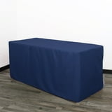 Your Chair Covers - 6 ft Fitted Polyester Tablecloth Rectangular Navy ...