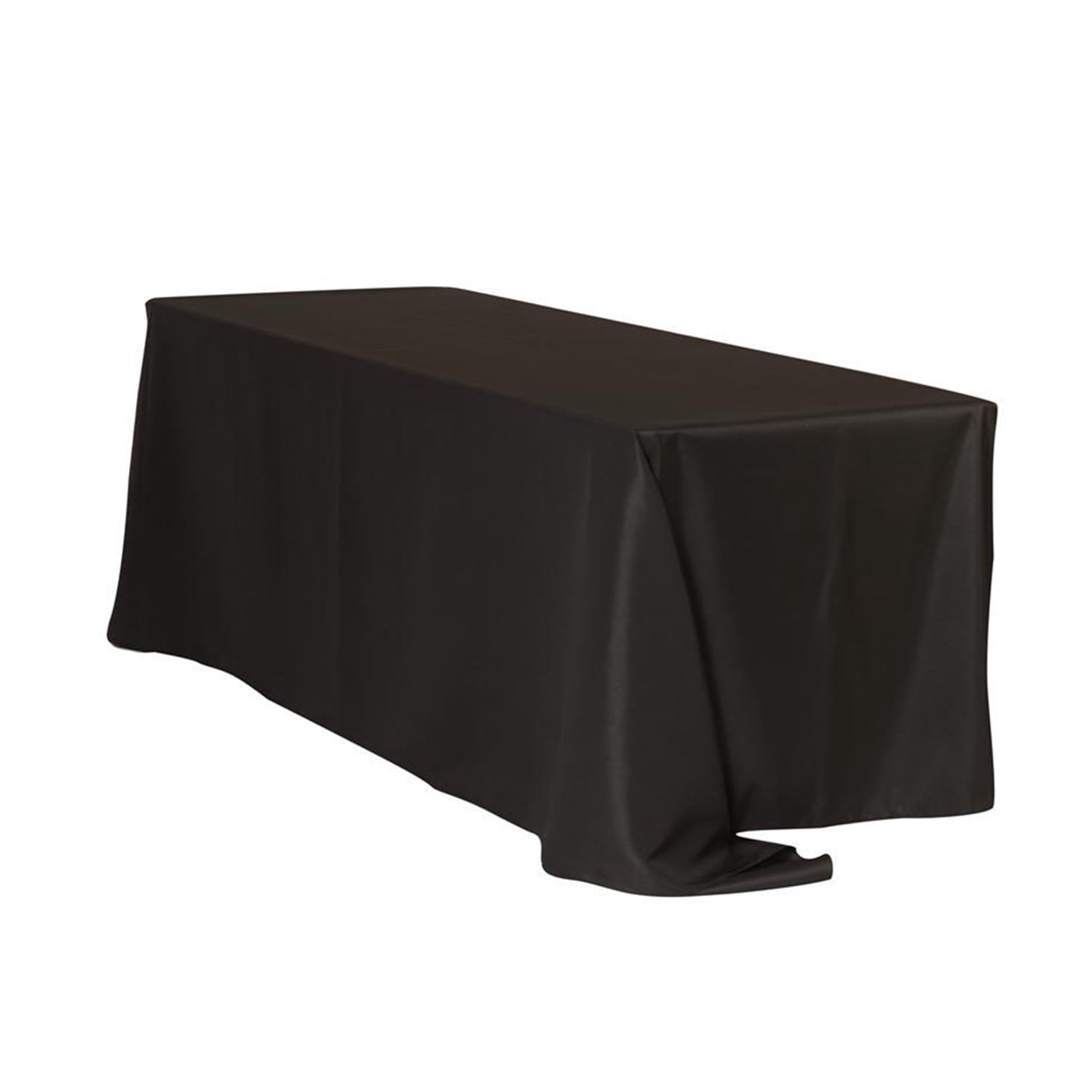 Your Chair Covers - Black Rectangular Polyester Tablecloth (90x132 In ...