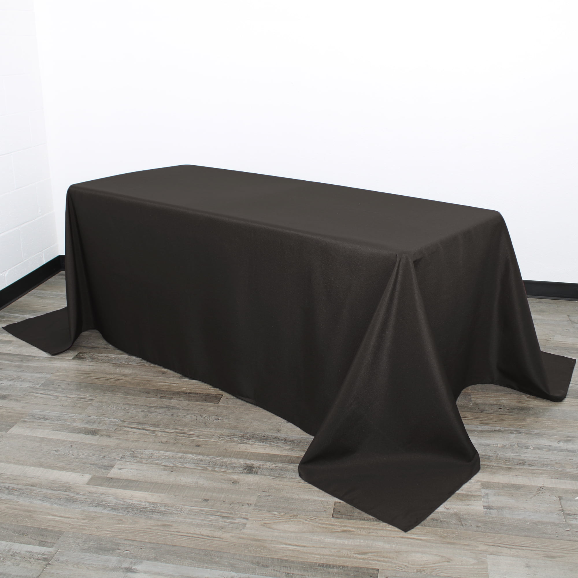 Your Chair Covers - Black Rectangular Polyester Tablecloth (90x132 In ...