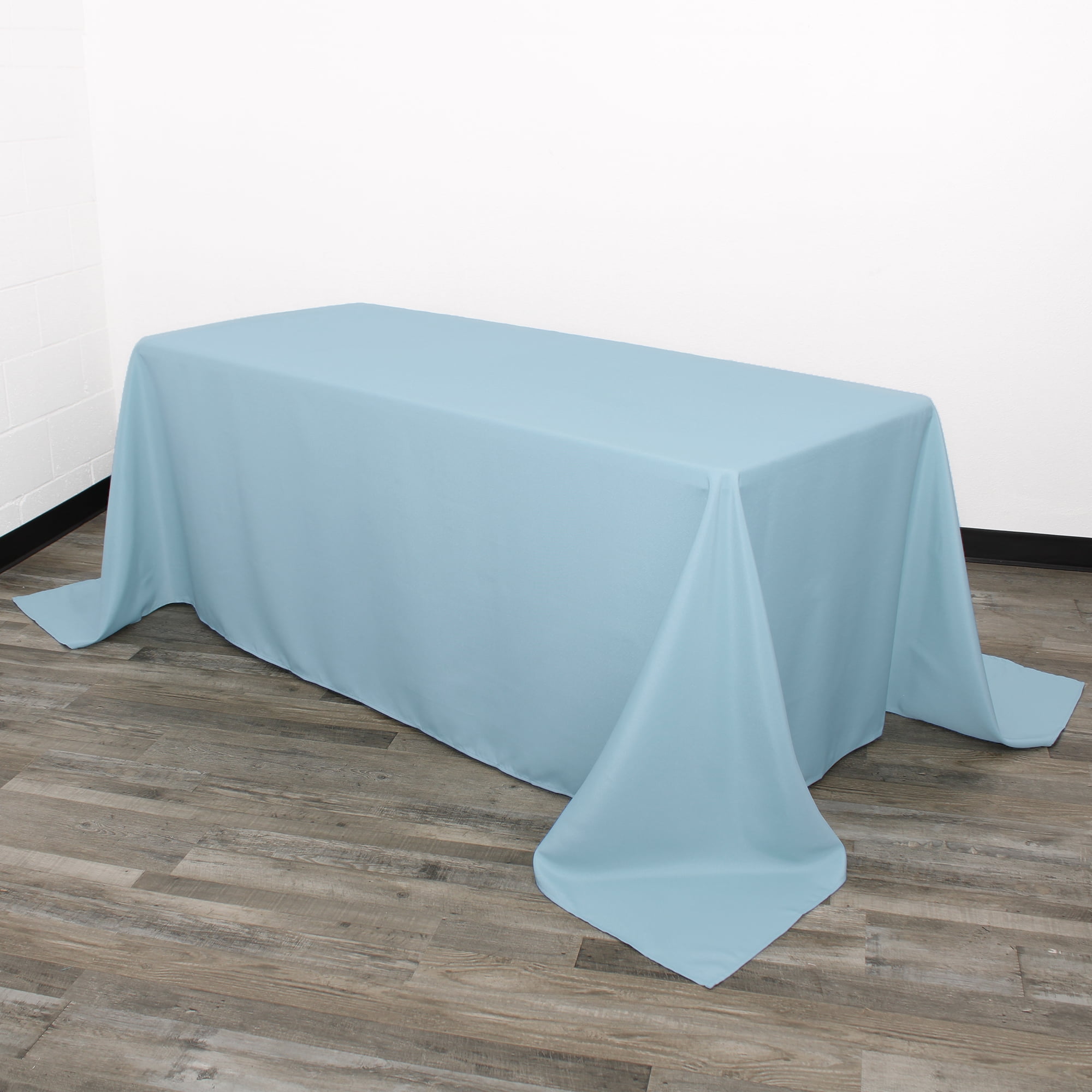 Your Chair Covers - Light Blue Rectangular Polyester Tablecloth (90x132 ...
