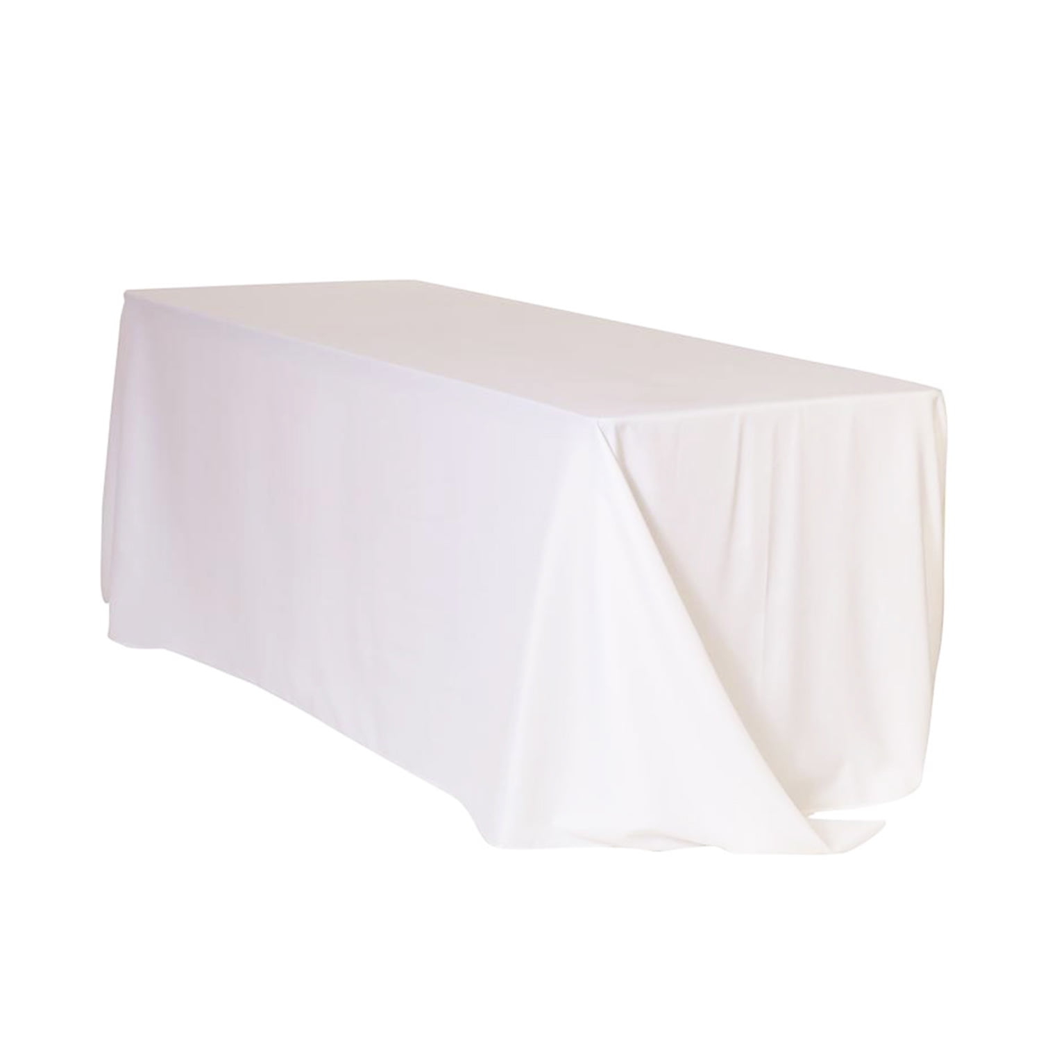 Your Chair Covers - White Rectangular Polyester Tablecloth (90x132 In ...
