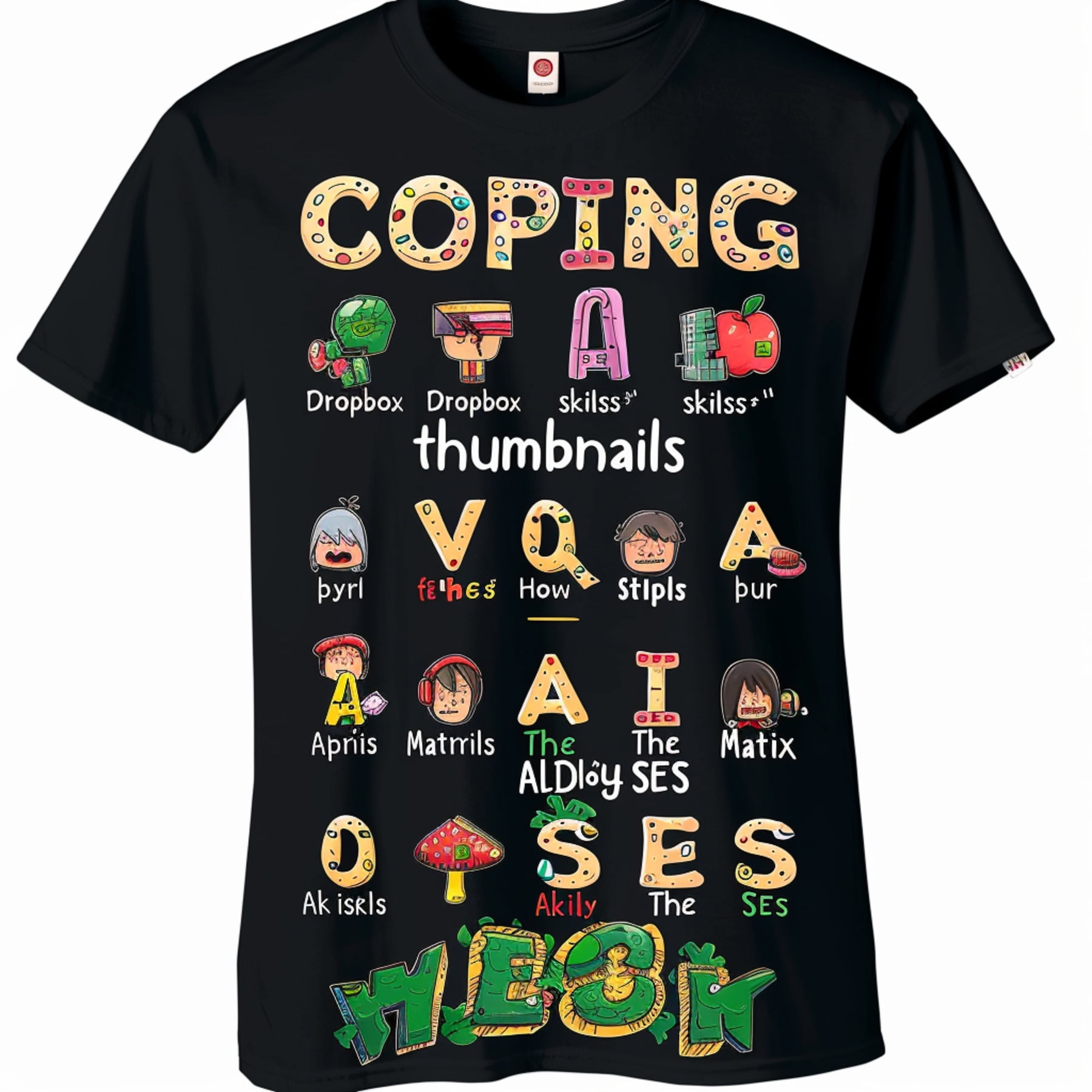 Your Coping Skills with 'COPING Dropbox' T Shirt Mental Health ...