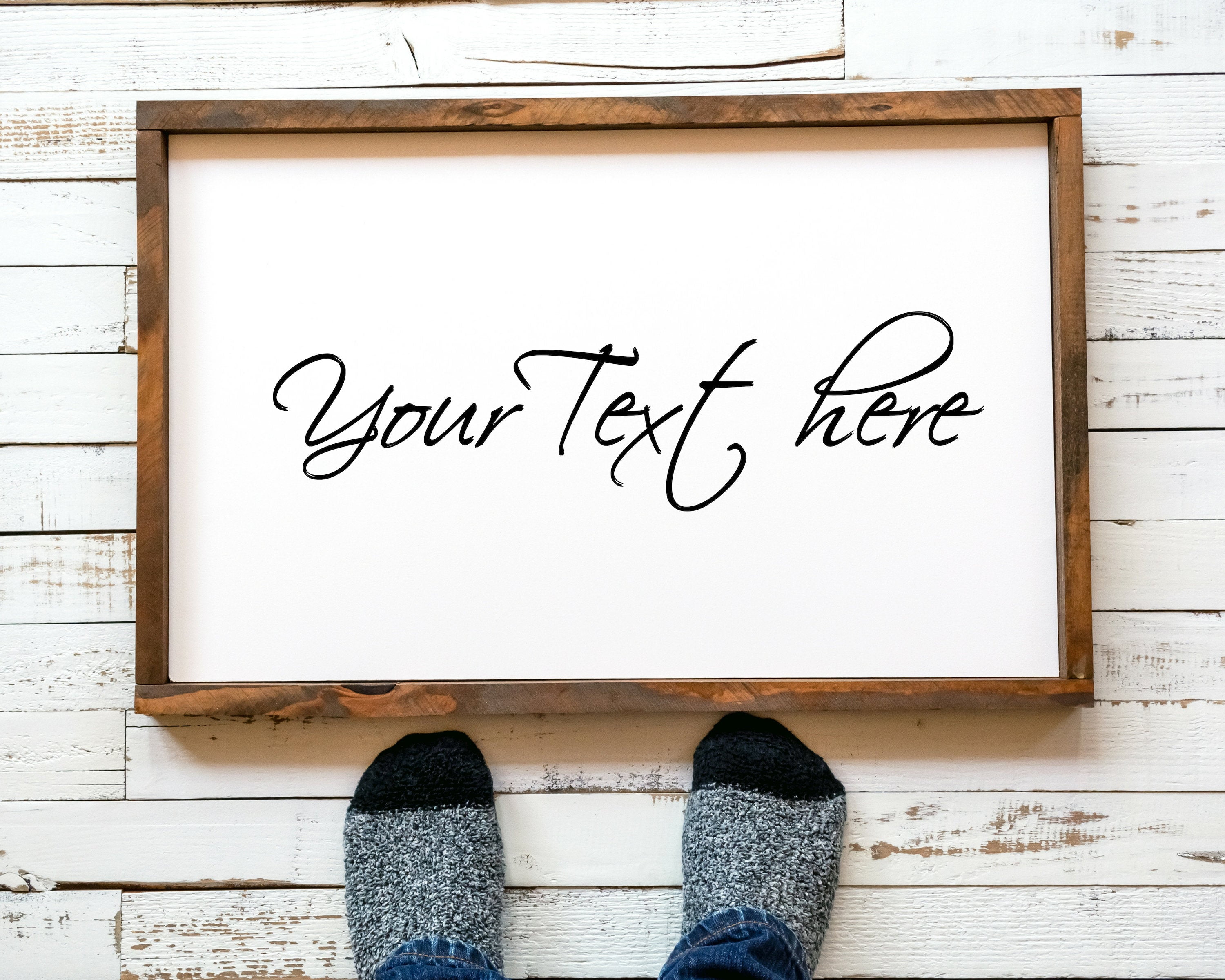 Your Custom farmhouse rustic wood decor personalized - Walmart.com