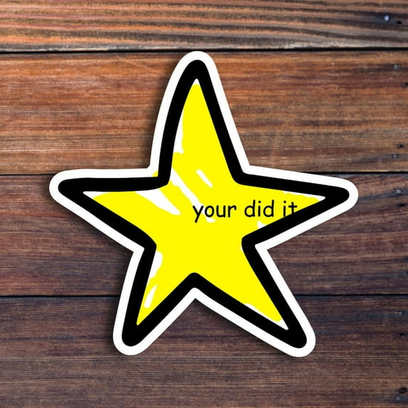 Your Did It Star Sticker Phone Decal Water Bottle Stickers Car Decals ...