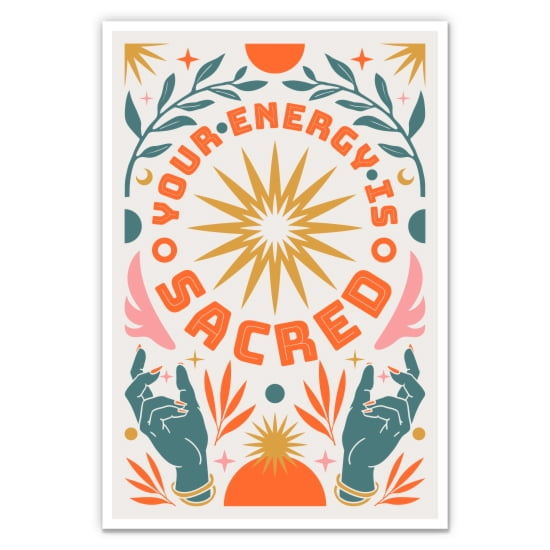 Your Energy Is Sacred - 12" Vinyl Sticker Waterproof Decal - Walmart.com