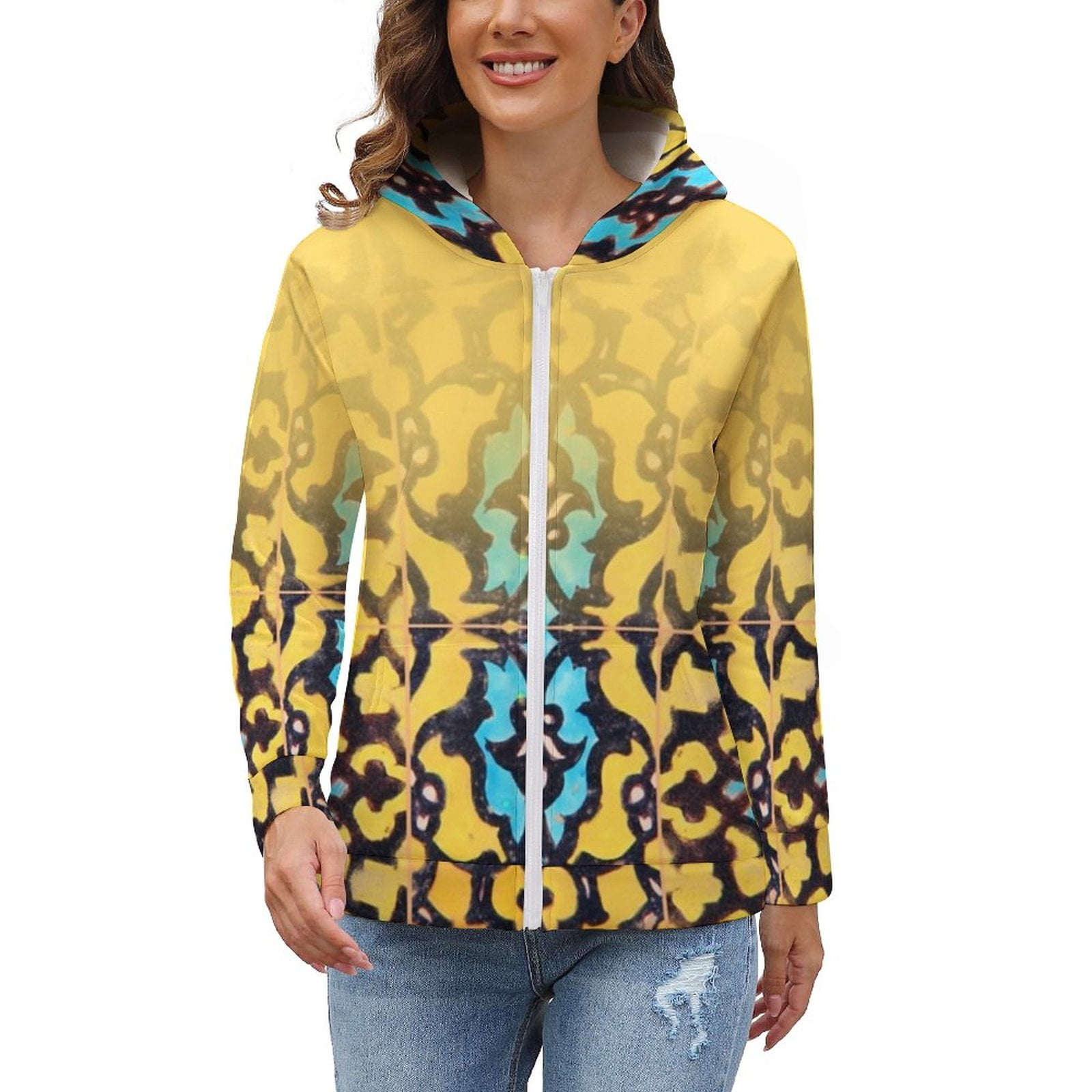 Your Face Hoodie Sweatshirt Women Drawstring Printed Pocket Hooded ...