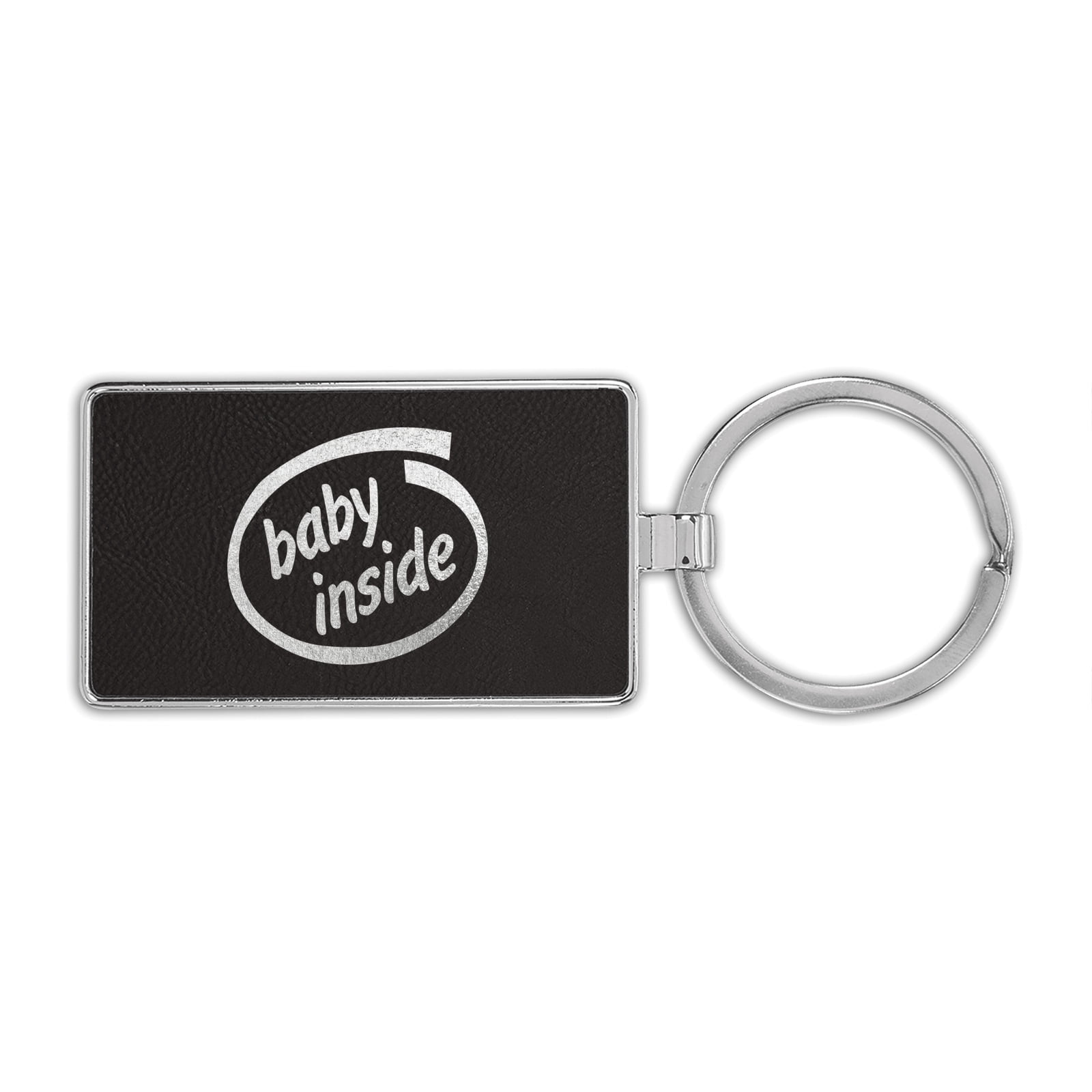 Your Girl Inside Premium Leatherette Keychain jdm - Black/Silver ...