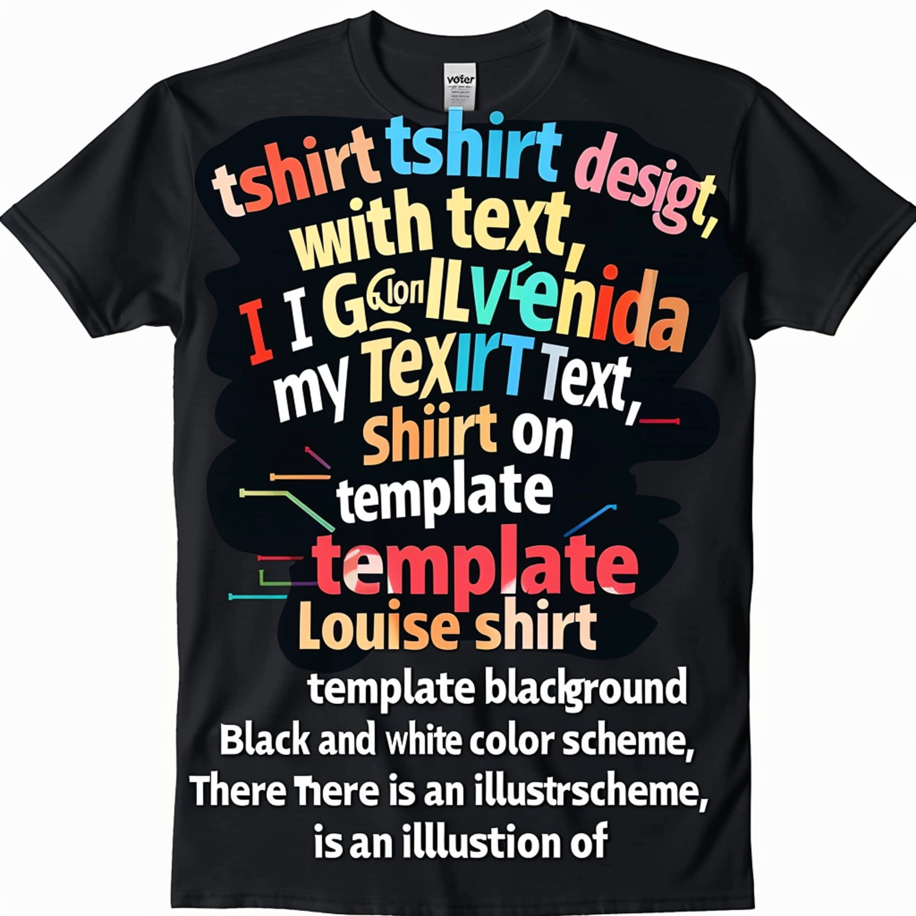 Your Growth with Unique Geometry Design Black T Shirt Reflect Learn ...