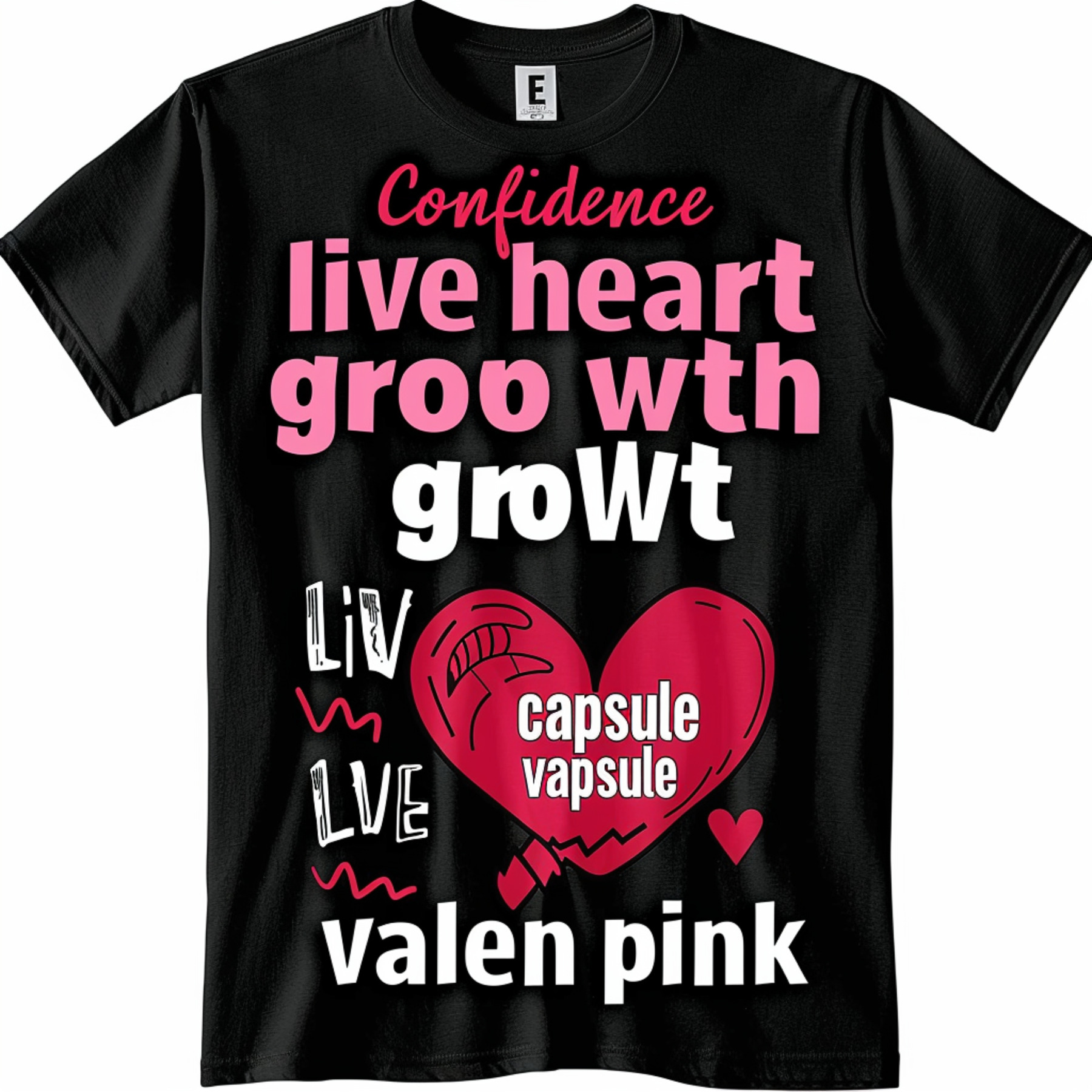 Your Heart with Confidence and Growth in this Brave and Calm Pink T ...