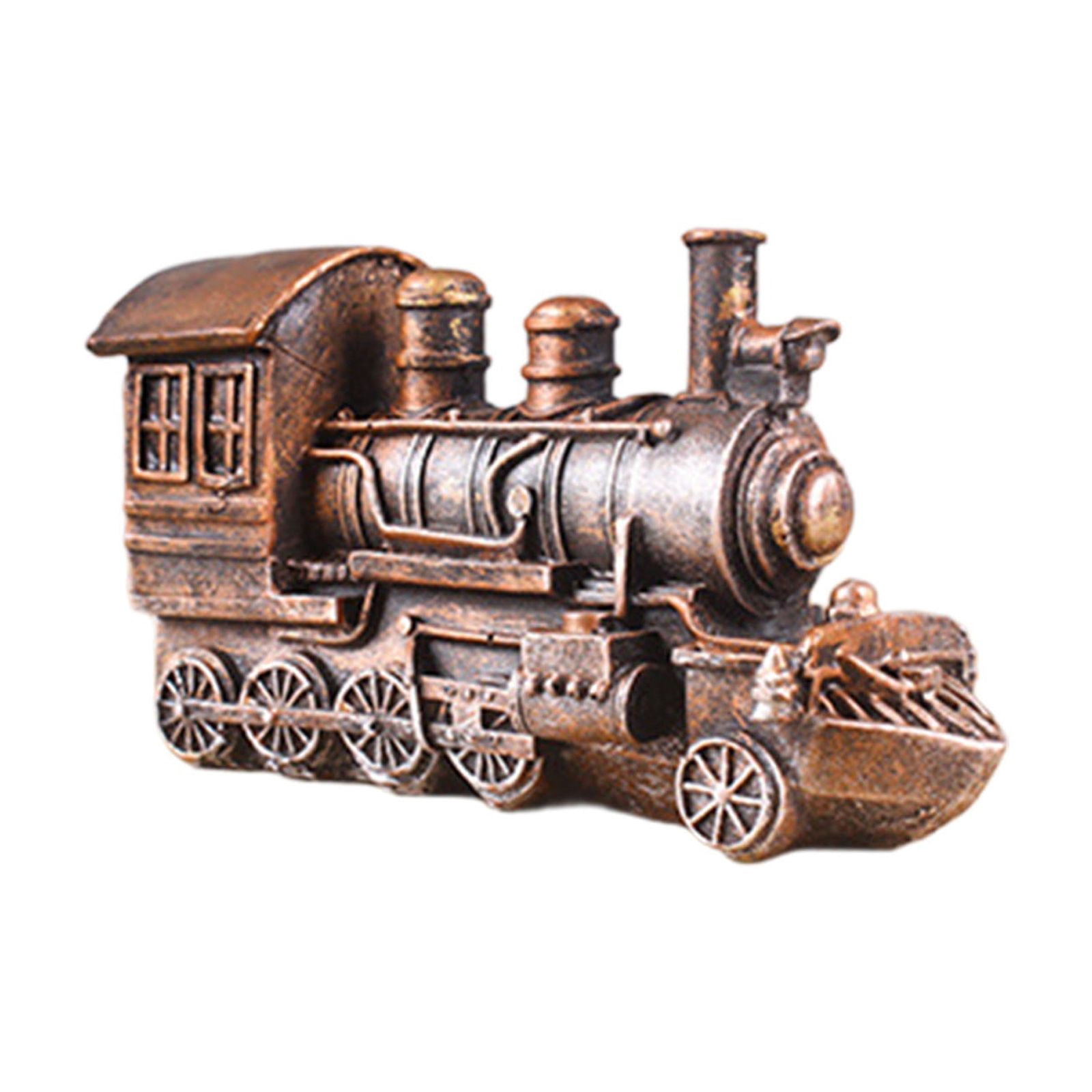 Your Holiday Black Retro Resin Locomotive Model Ornament Living Room ...