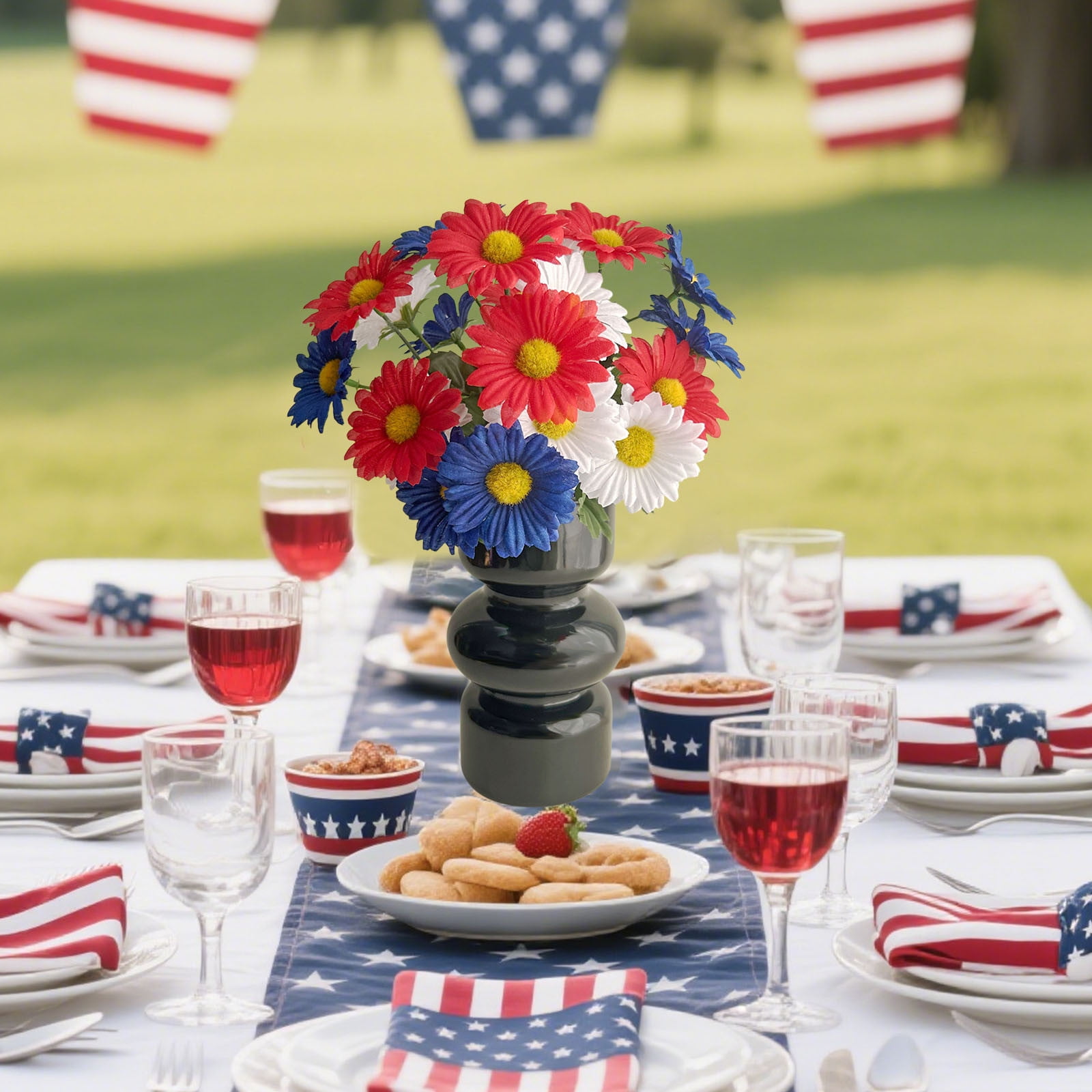 Your Holiday Independence Day Patriotic Artificial Flower Bouquet ...