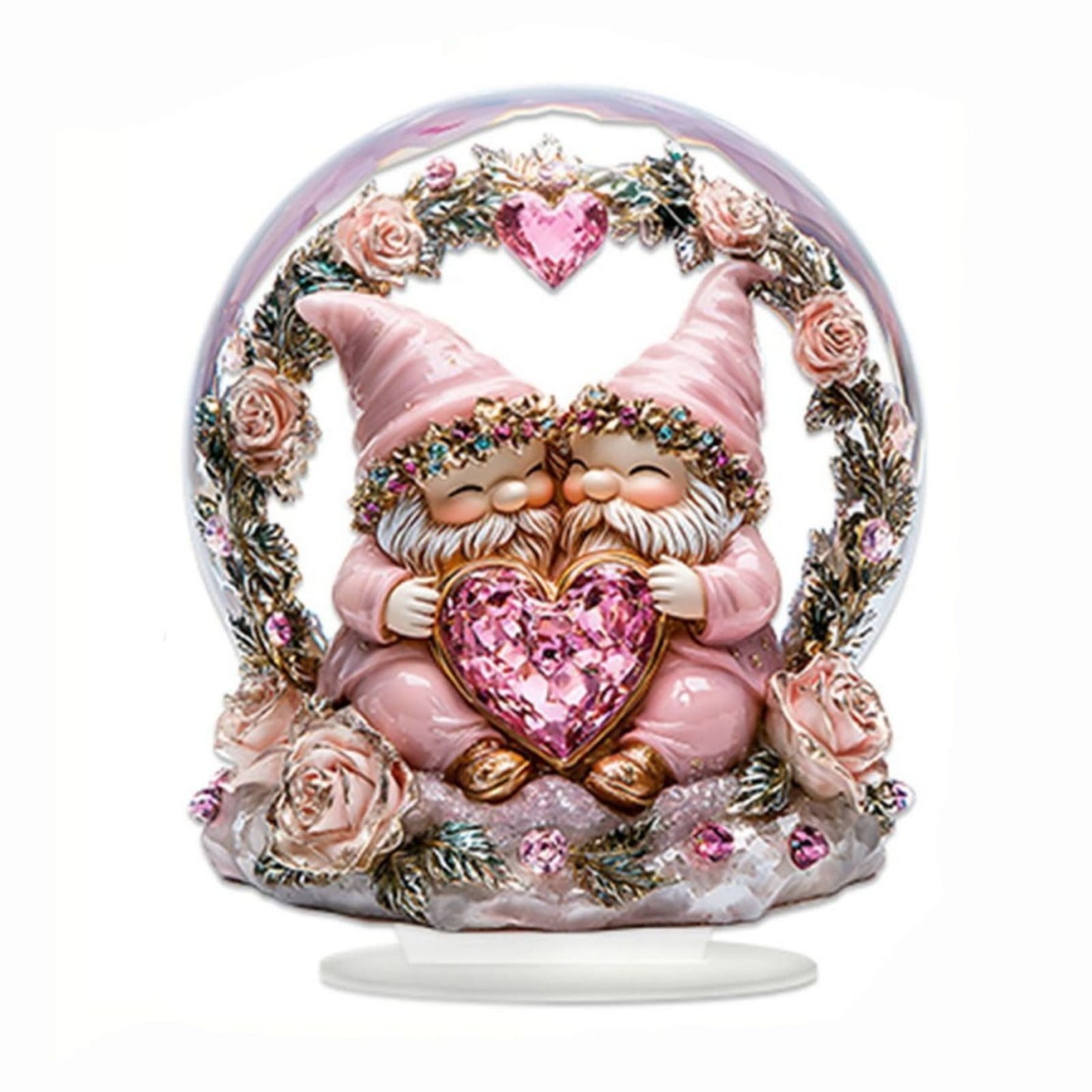 Your Holiday Valentine's Day Pink Crystal Bunny Swan Dwarf Animal ...