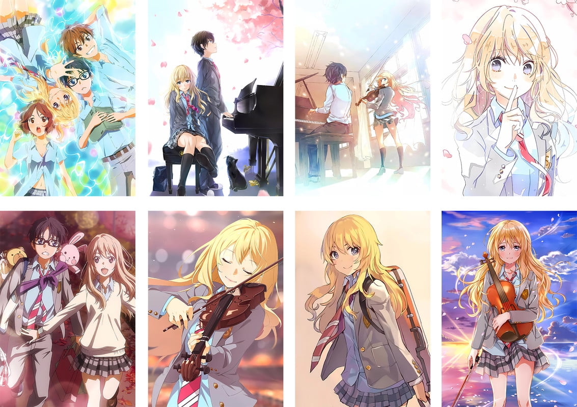 Your Lie in April Poster Decor-Art Fan Decor-Frameless HD Print Anime ...