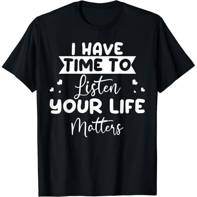 Your Life Matter Mind Stability Awareness T-Shirt Black - Walmart.com