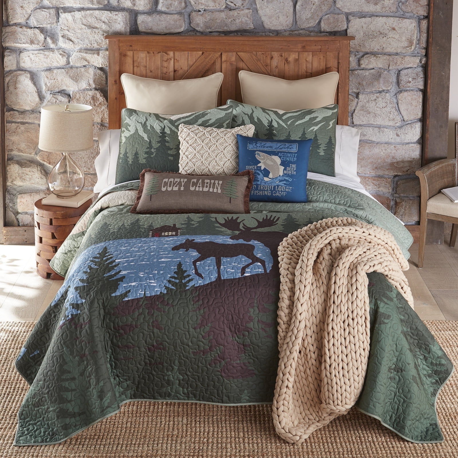 Donna Sharp Moose Retreat 3PC UCC Queen Quilt Set - Walmart.com