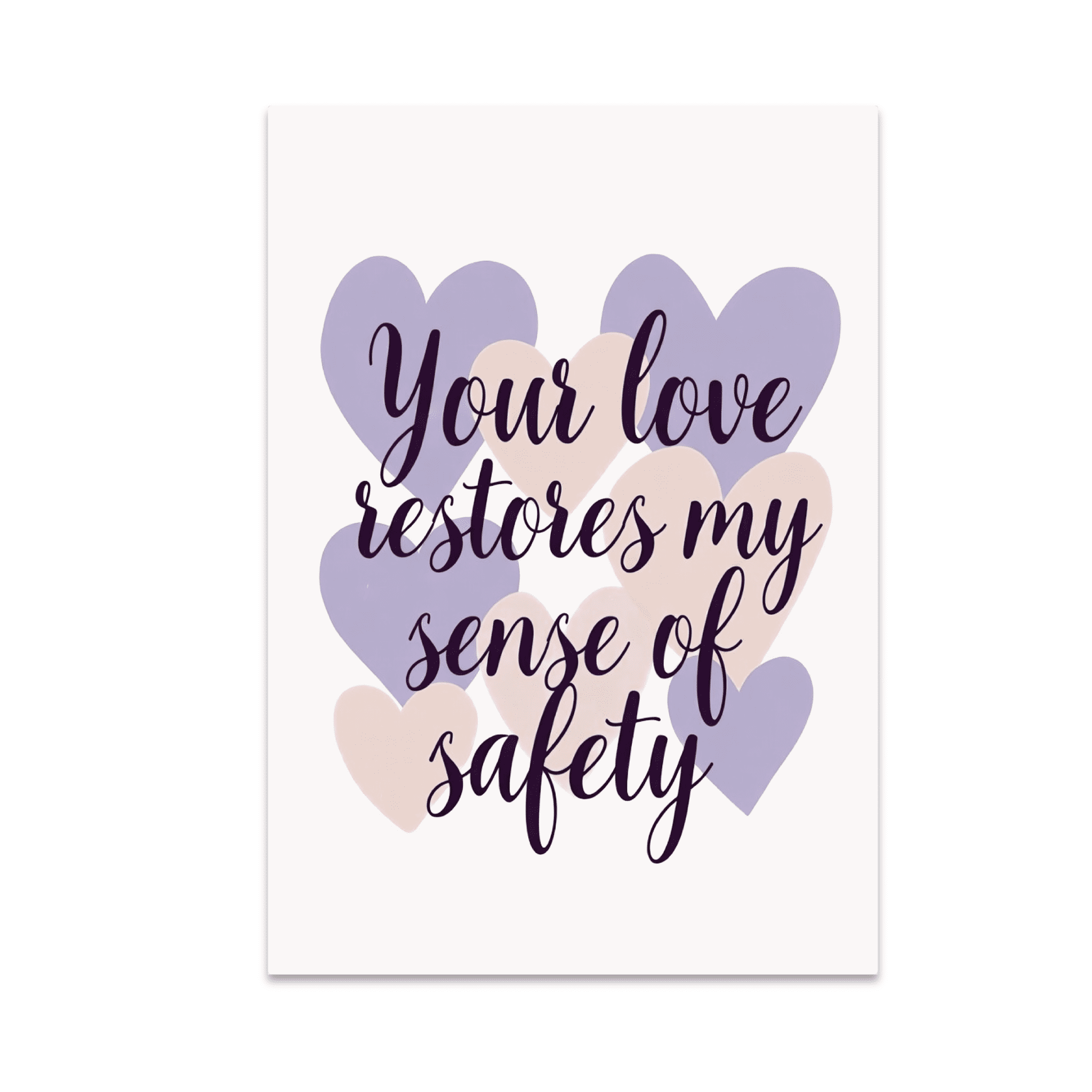 Your Love Restores My Sense of Safety - Relationship Art - 13x19 Poster ...